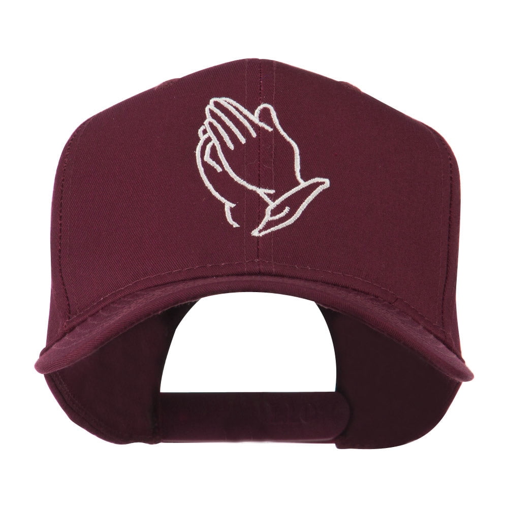 Praying Hands Embroidered Cap - Maroon OSFM - Walmart.com