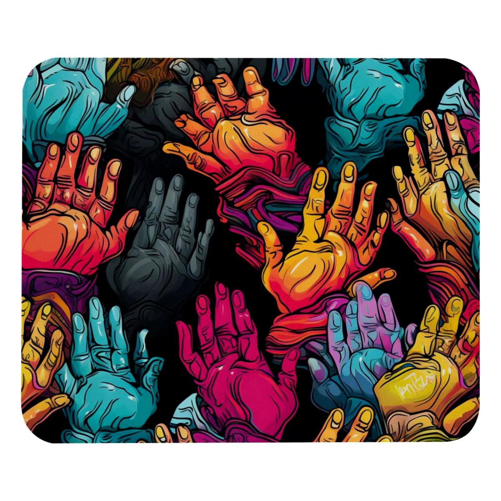 Praying Hands Gaming Mouse Pad Desk Mat, Square 8.3x9.8 Inch Non-Slip ...