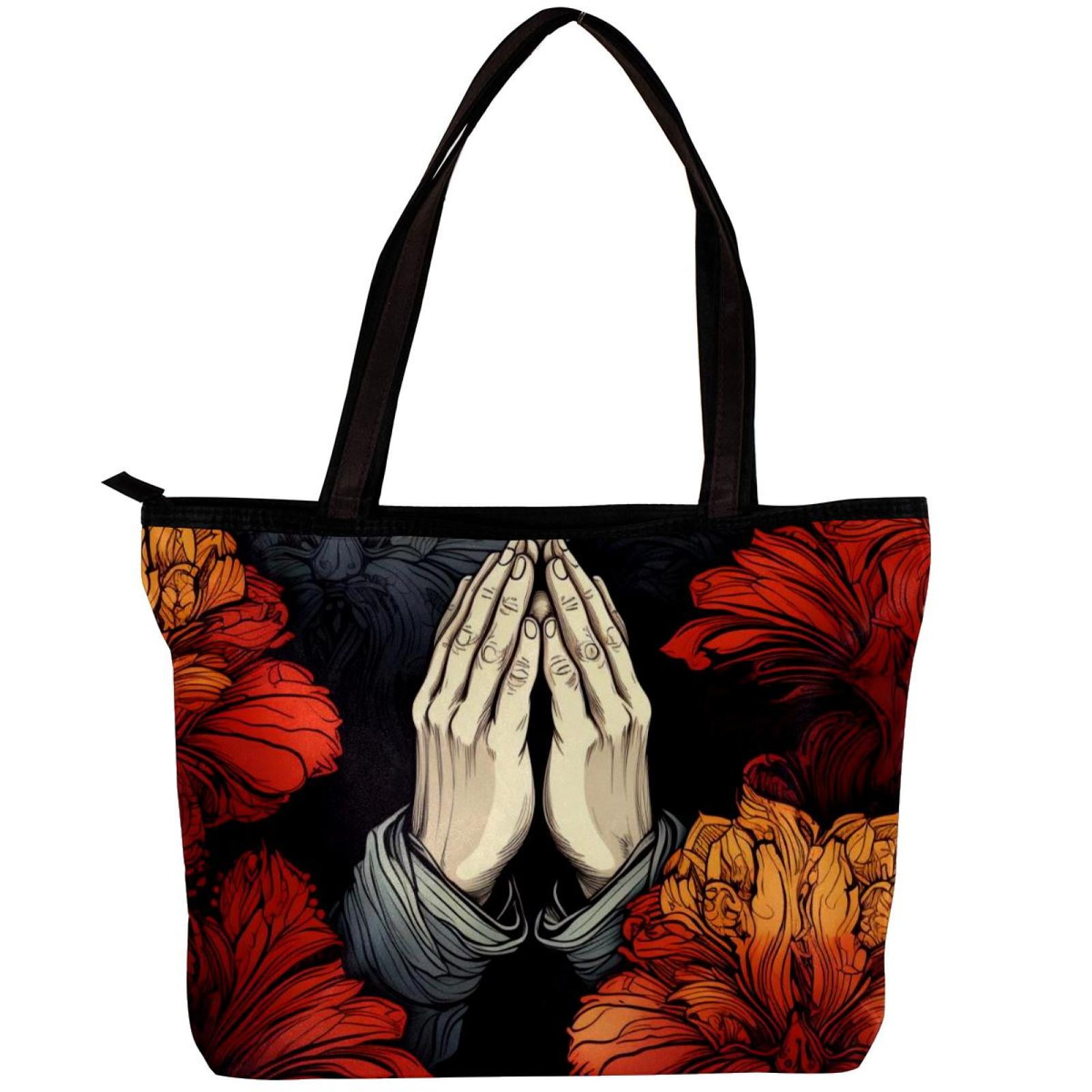 Praying Hands Handbags Fashion Women Portable Shoulder Ladies Crossbody ...