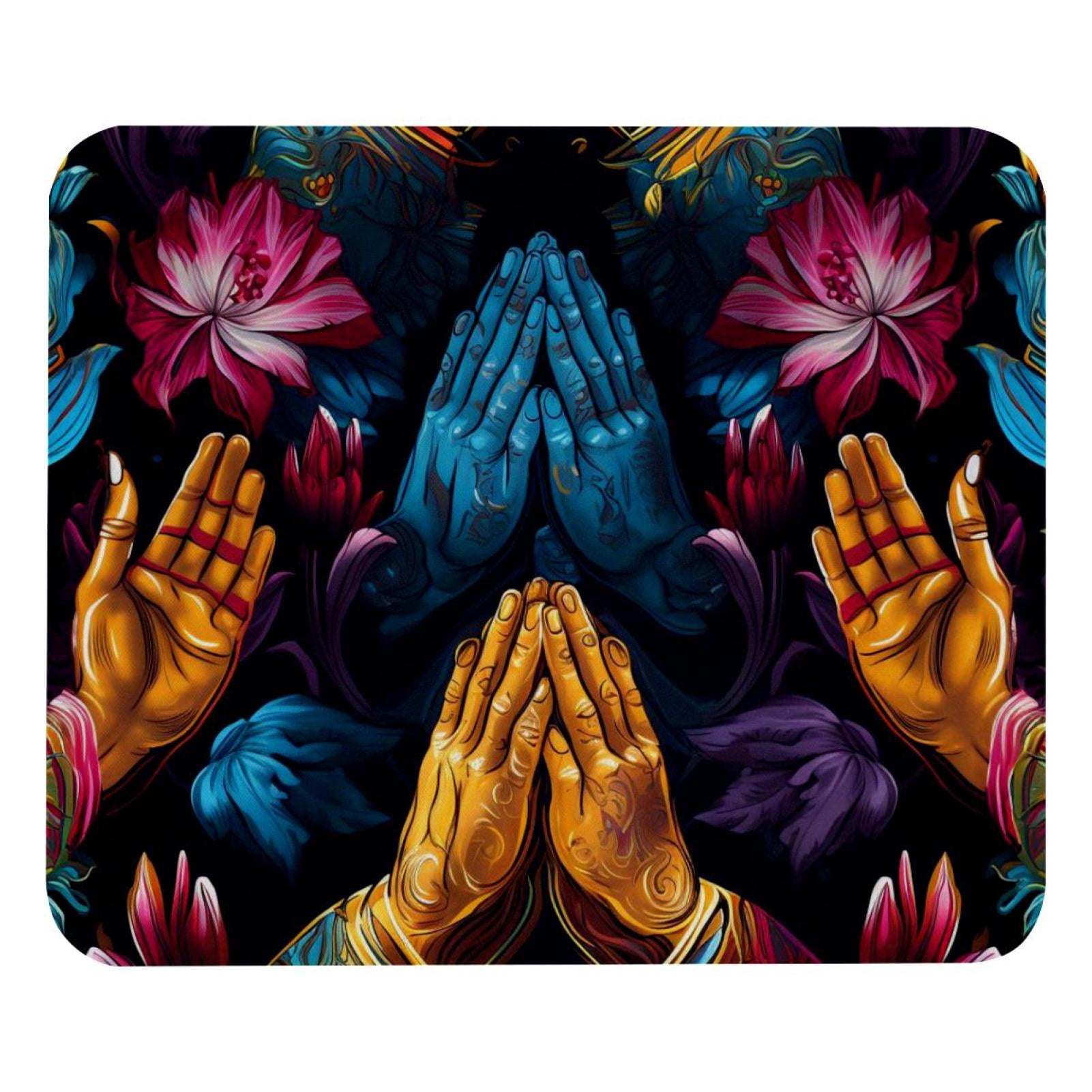 Praying Hands Non-Slip Rubber Bottom Personalized Custom Square Desk ...
