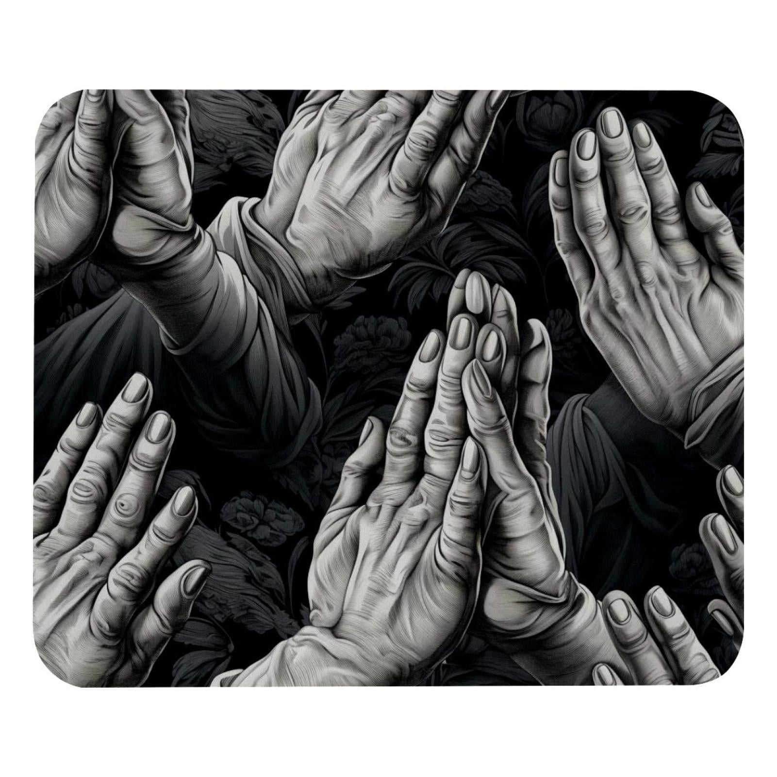 Praying Hands Non-Slip Rubber Bottom Personalized Custom Square Desk ...