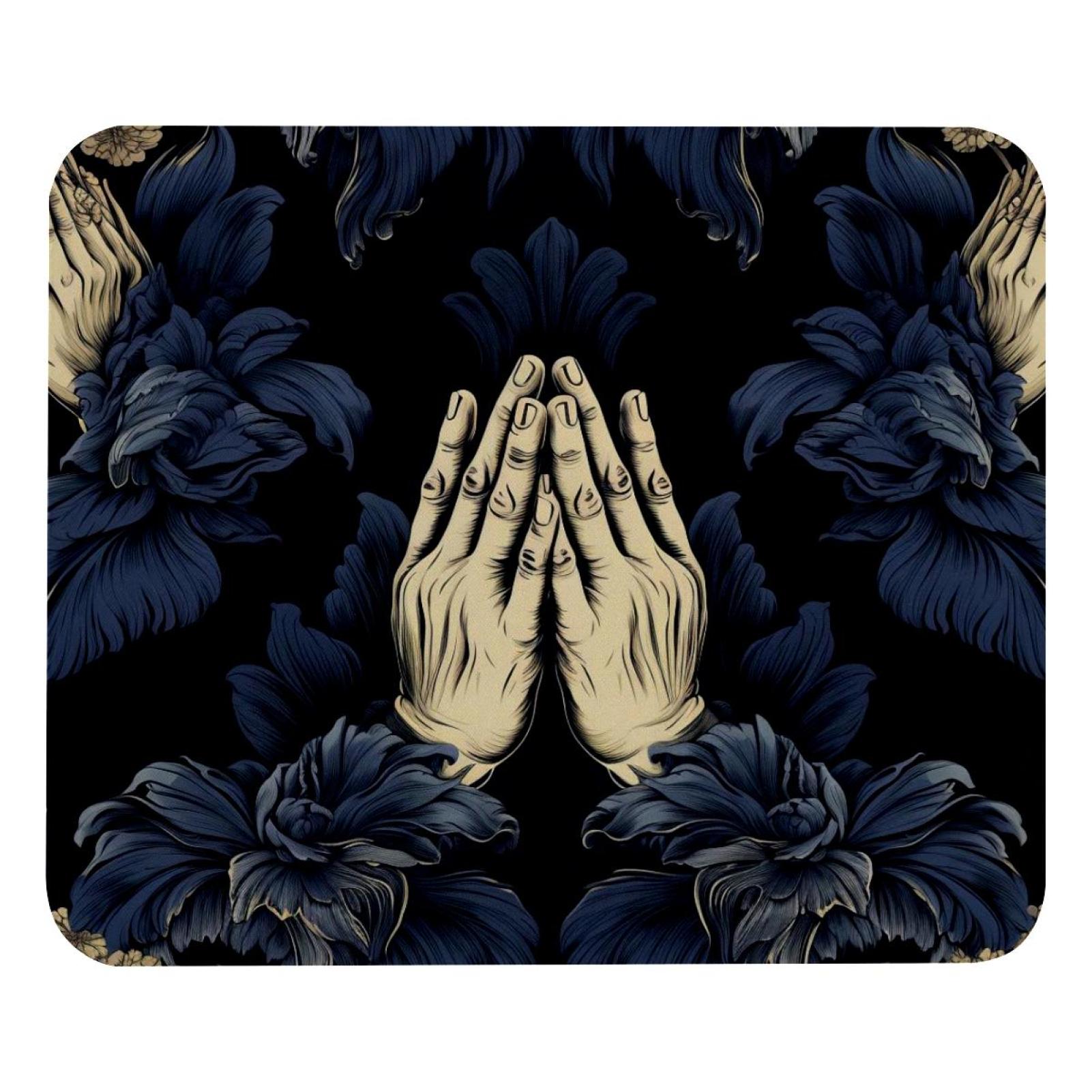 Praying Hands Non-Slip Rubber Bottom Printed Gaming Mouse Pad Mouse Mat ...