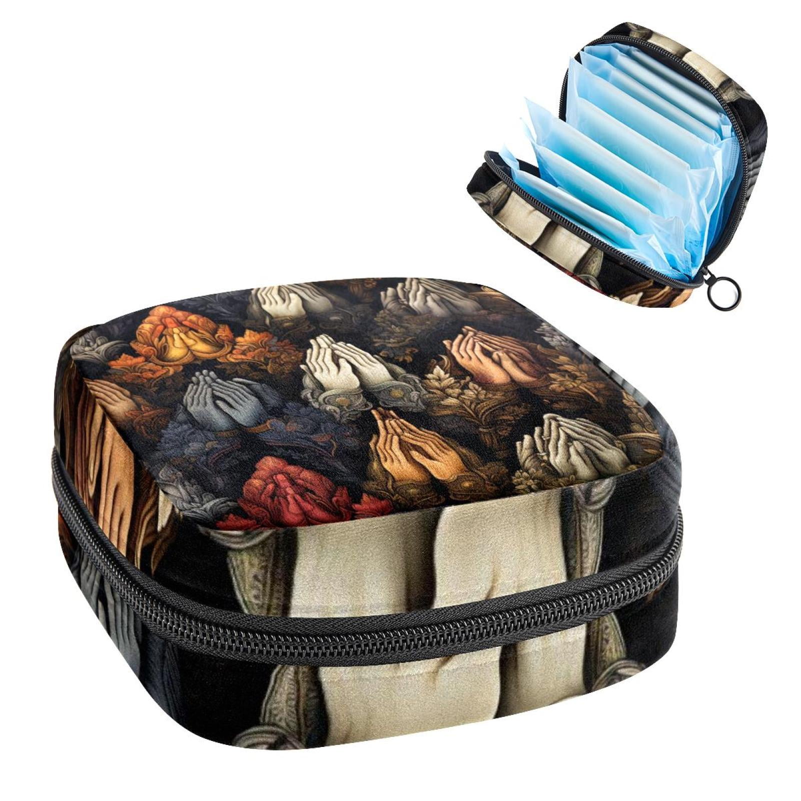 Praying Hands Pad Bag Storage Organizer Pouch for Menstrual Hygiene ...