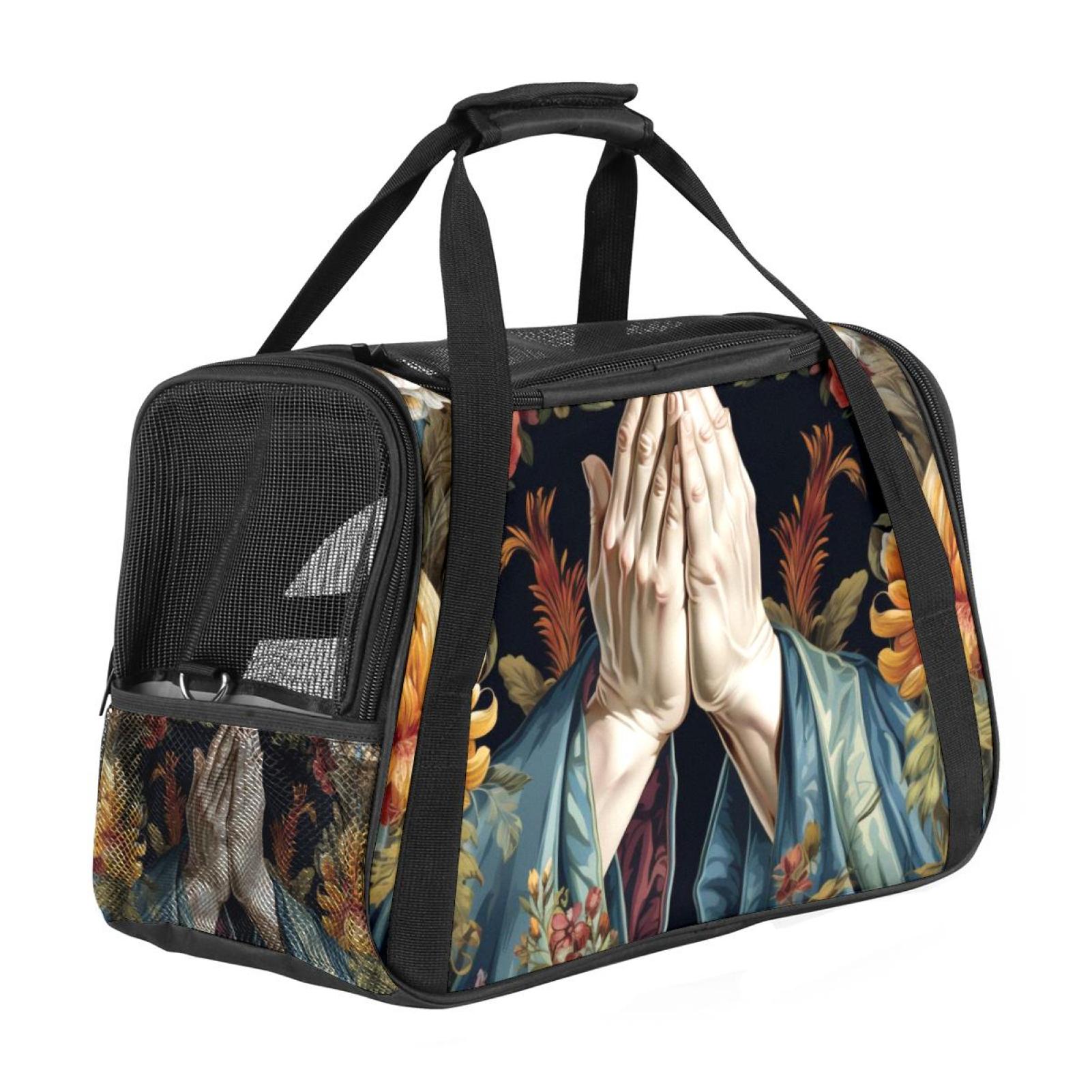 Praying Hands Premium Pet Travel Bag - Durable 900D Oxford Cloth ...