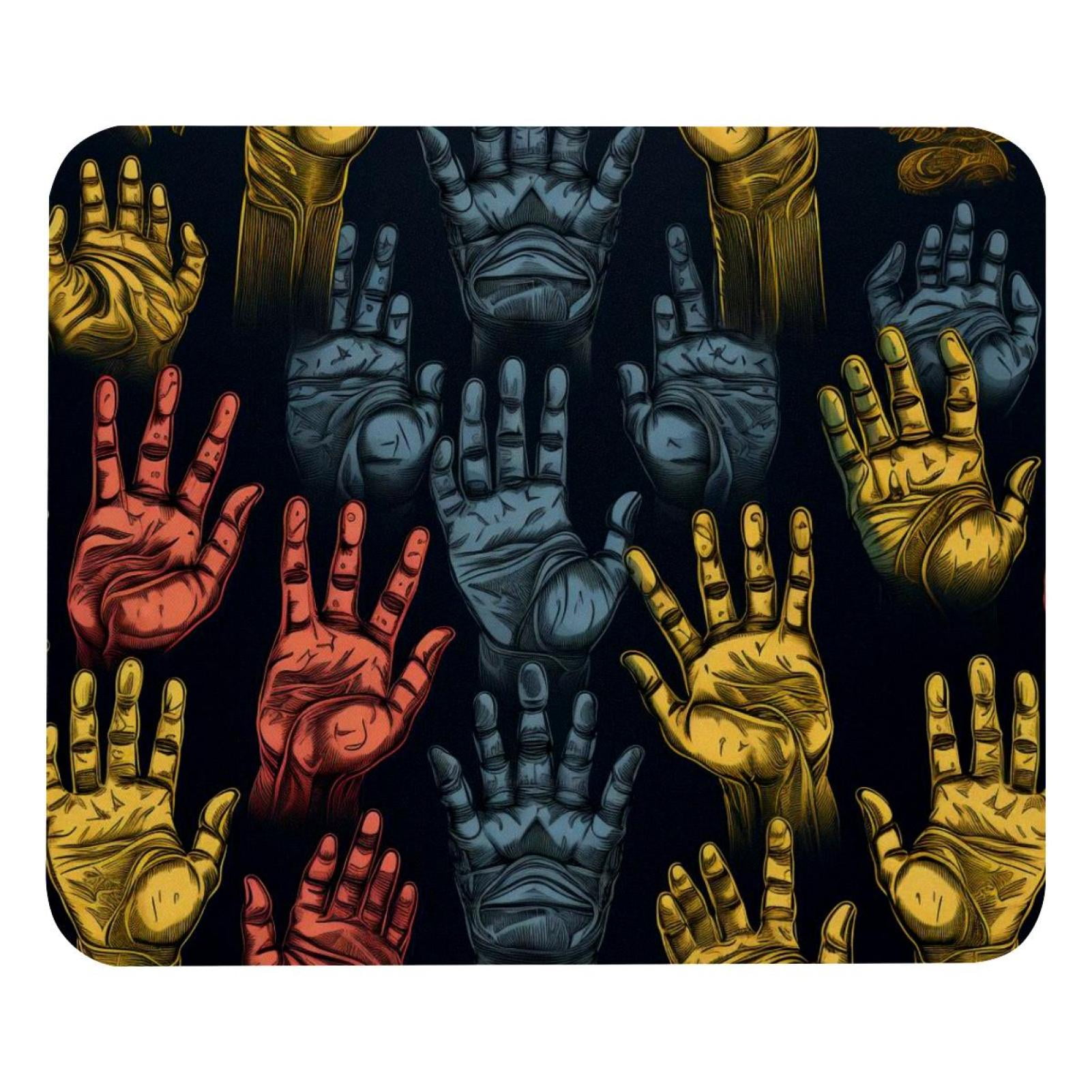 Praying Hands Printed Square Mousepad Desk Pad Desk Mat, 8.3x9.8 Inch ...