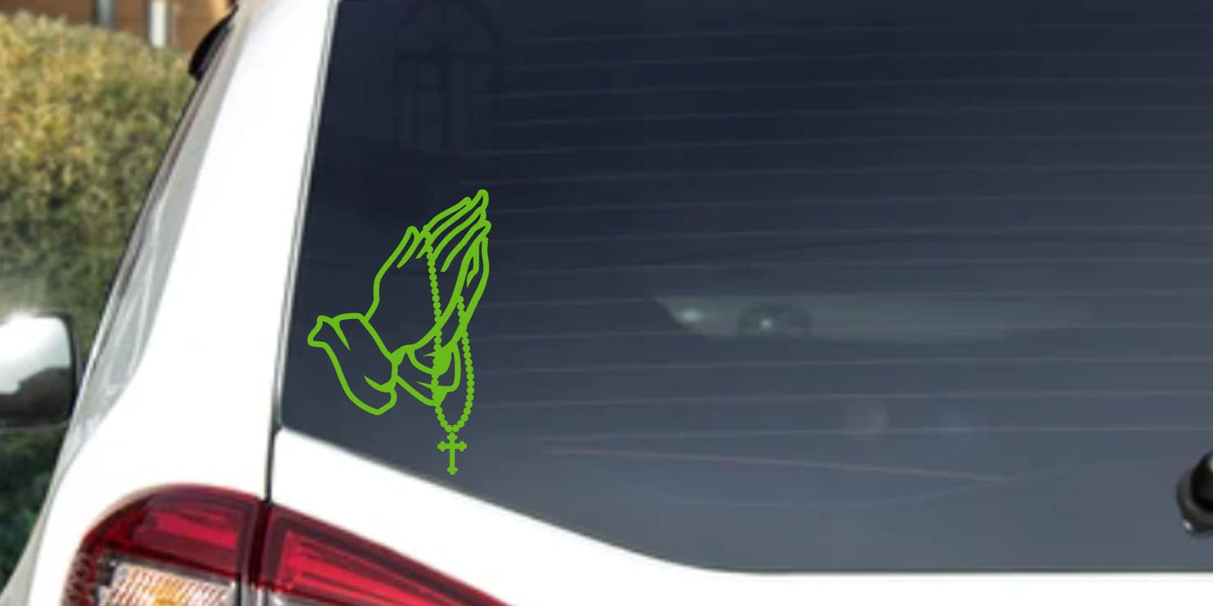Praying Hands Rosary Religious Catholic Waterproof Vinyl Decal Stickers ...