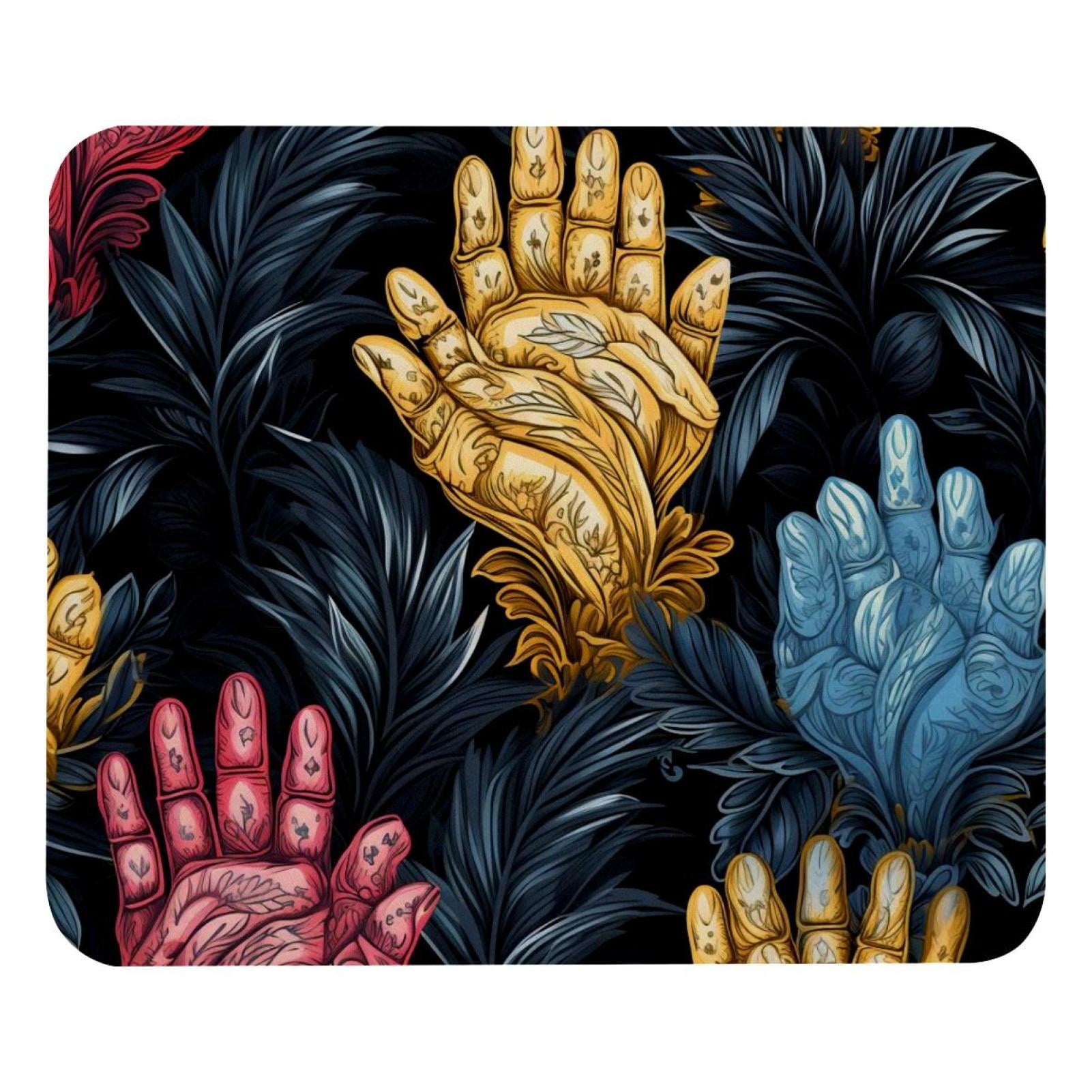Praying Hands Square 8.3x9.8 Inch Non-Slip Rubber Bottom Printed Desk ...
