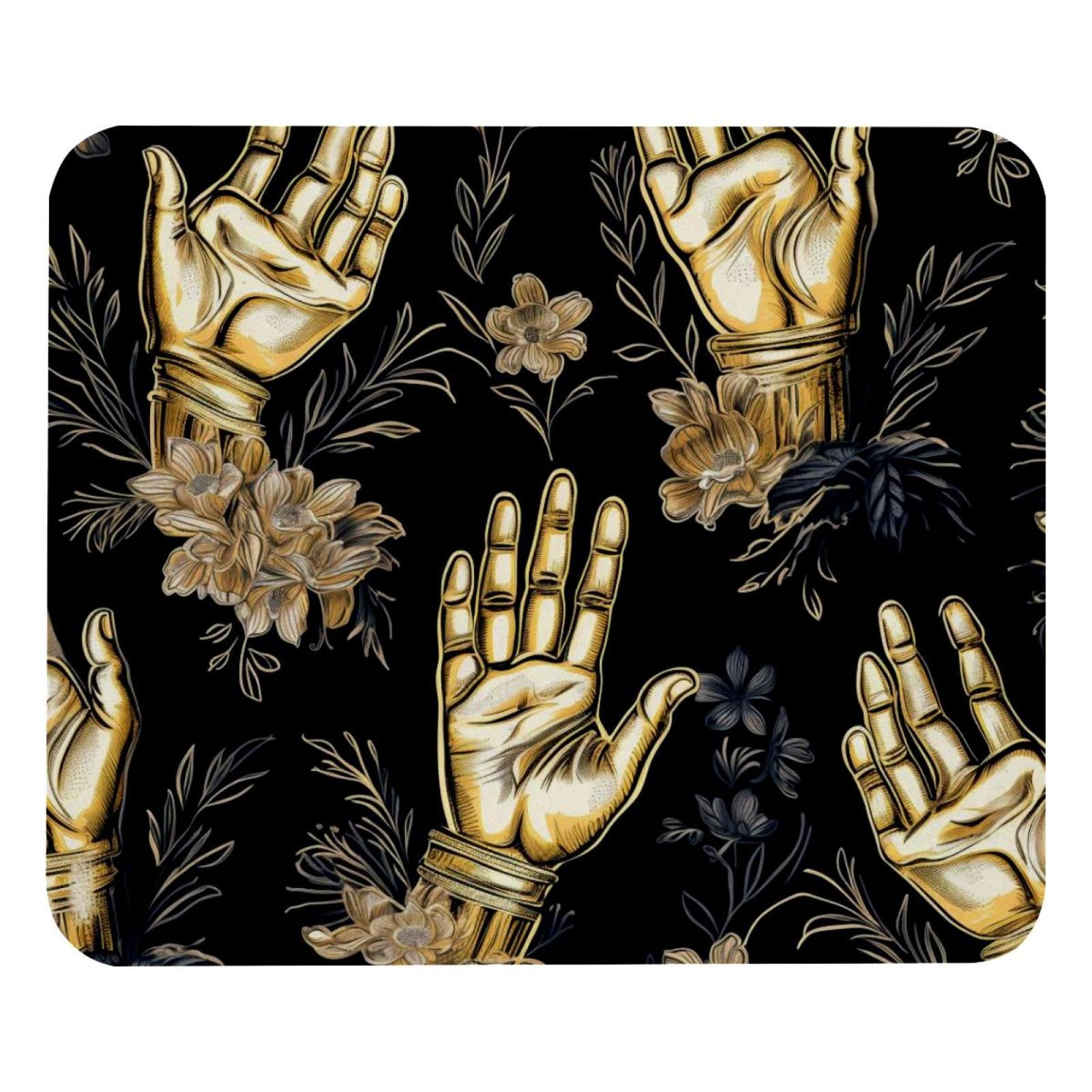 Praying Hands Square Mouse Pad, 8.3x9.8 Inch, Non-Slip Rubber Bottom ...