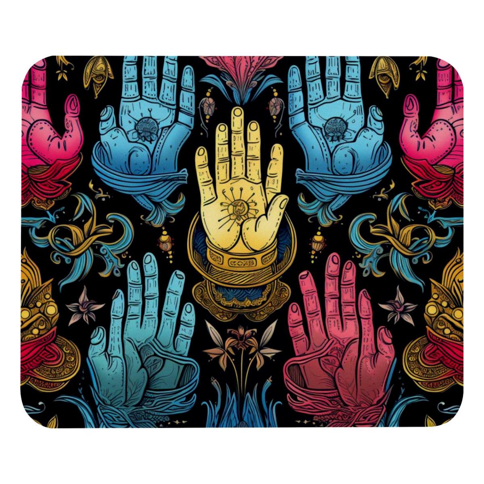 Praying Hands Square Printed Desk Mat Gaming Mouse Pad Non-Slip Rubber ...