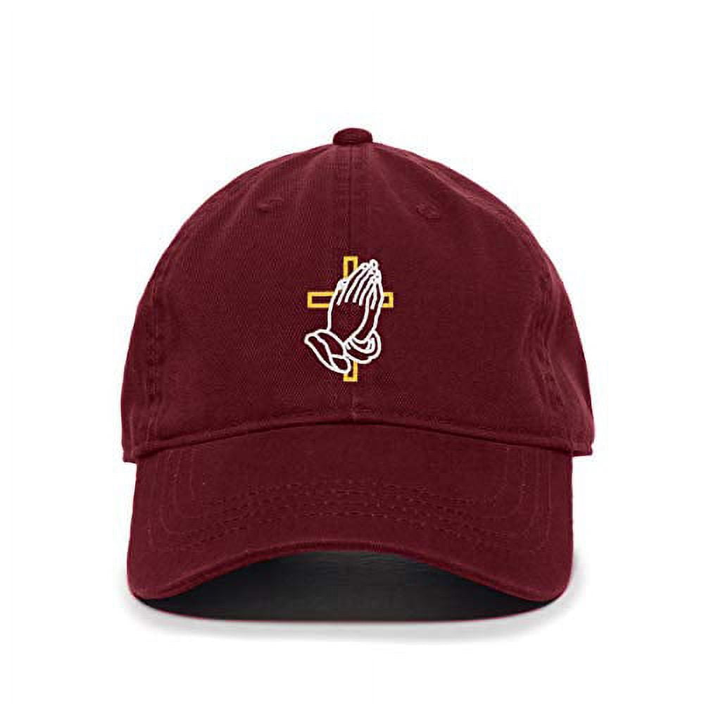 Praying Hands with Cross Baseball Cap Embroidered Cotton Adjustable Dad ...