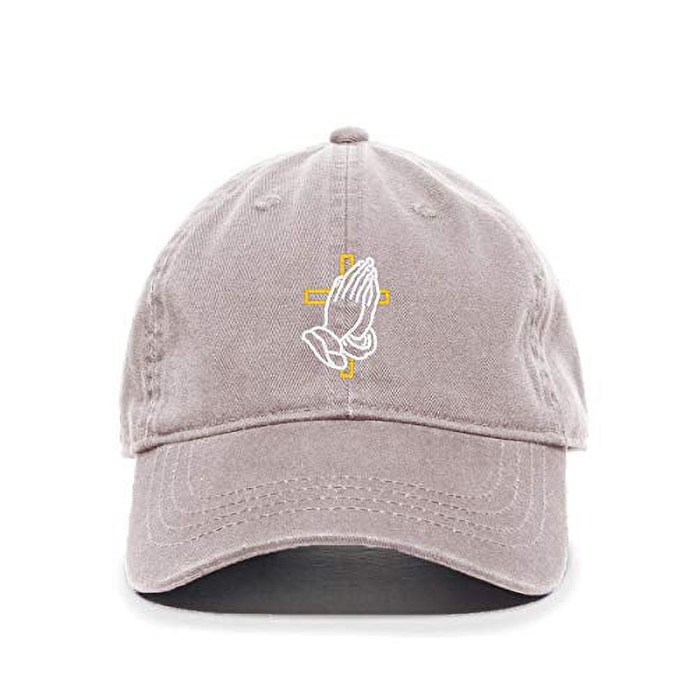 Praying Hands with Cross Baseball Cap Embroidered Cotton Adjustable Dad ...