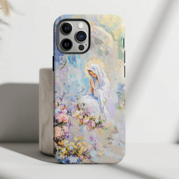 Praying Madonna Religious Art Phone Case for 17 16 15 14 13 12 11 Pro ...