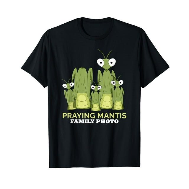 Praying Mantis Family Photo Insect Funny Praying Mantis T-Shirt ...