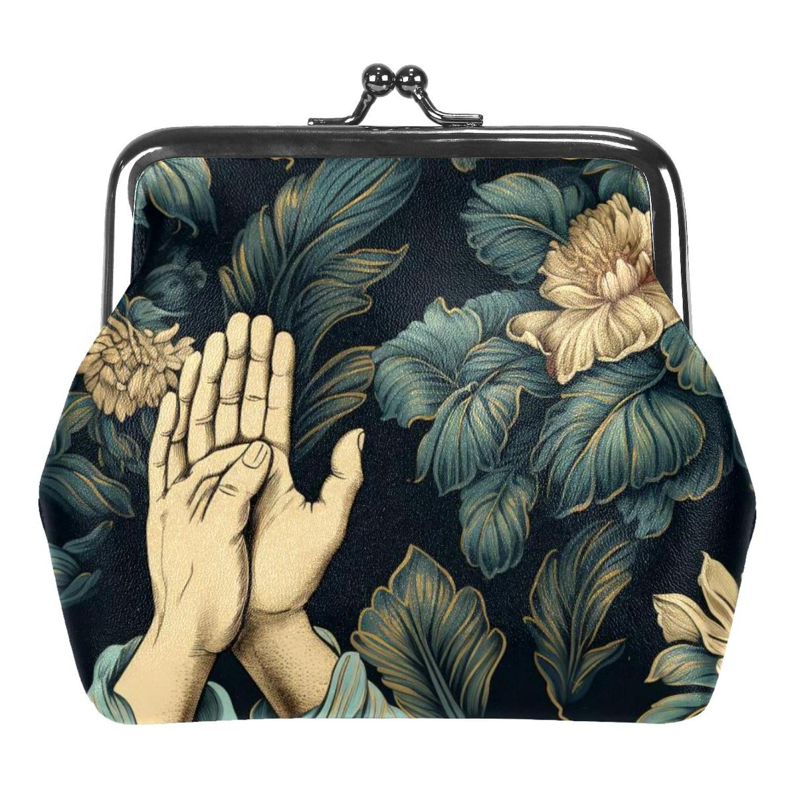 Praying hands Coin Purse, Kiss Lock Coin Purse, Large Capacity Coin ...