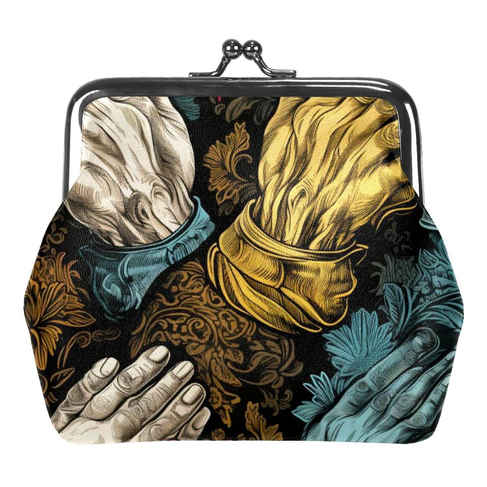 Praying hands Coin Purse Vintage Pouch Buckle Clutch Bag Kiss-Lock ...