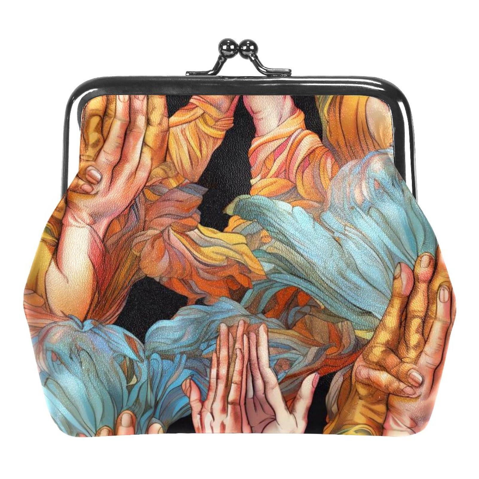 Praying hands Coin Purse Vintage Pouch Kiss-lock Change Purse Wallets ...