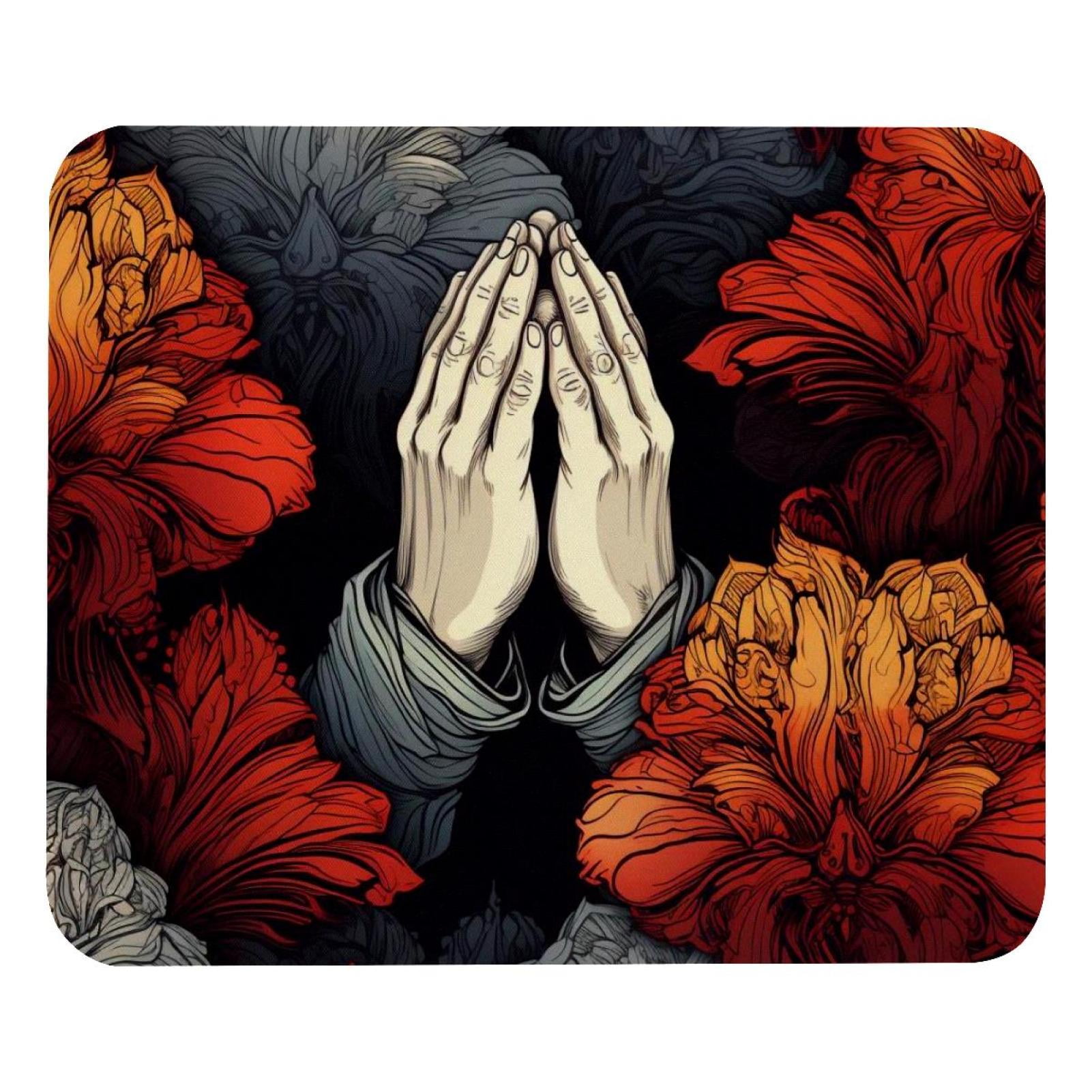 Praying hands Computer Mouse Pad,Rubber Mouse Mat for Gaming, Office ...