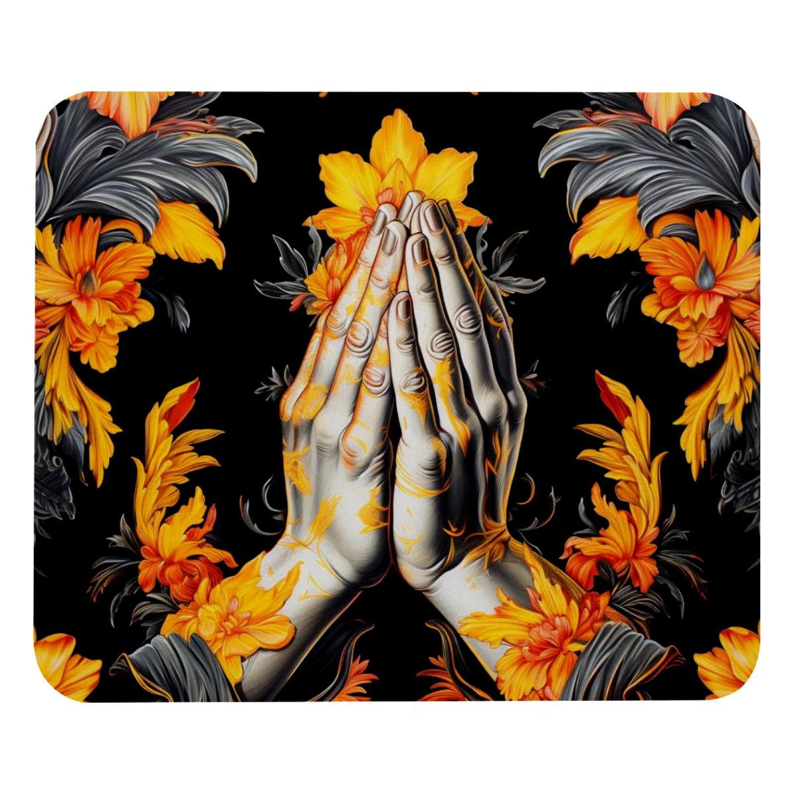 Praying hands Computer Mouse Pad,Rubber Mouse Mat for Gaming, Office ...