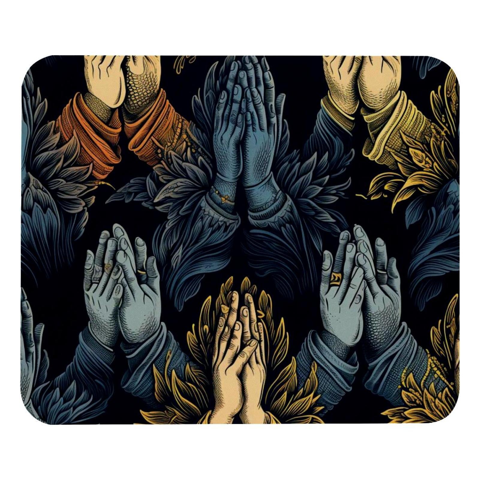 Praying hands Computer Mouse Pad,Rubber Mouse Mat for Gaming, Office ...