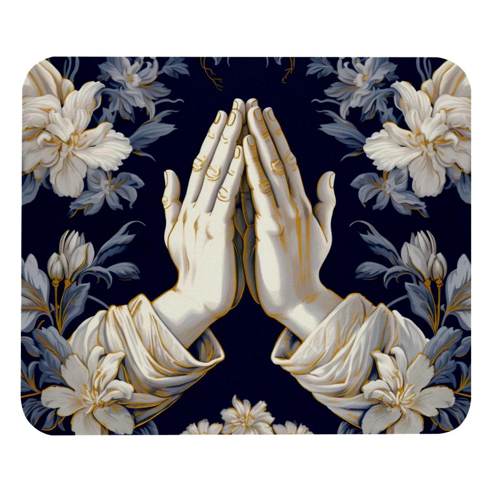 Praying hands Computer Mouse Pad,Rubber Mouse Mat for Gaming, Office ...