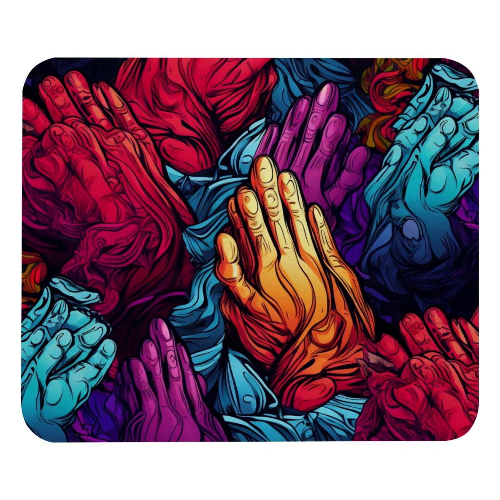 Praying hands Mouse Pad, Cloth with Rubberized Base - Walmart.com