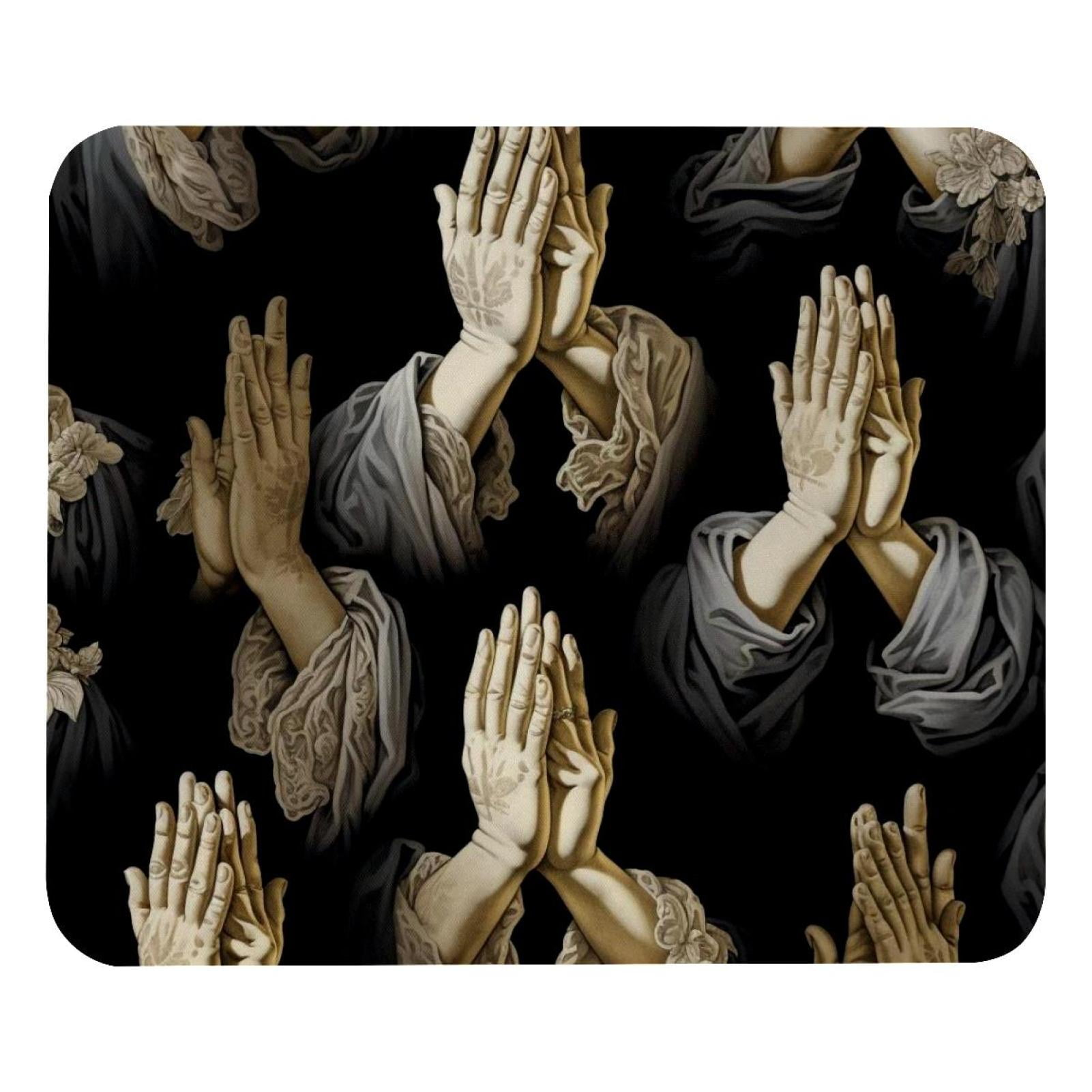 Praying hands Mouse Pad, Personality Design Rubber Base for Office ...