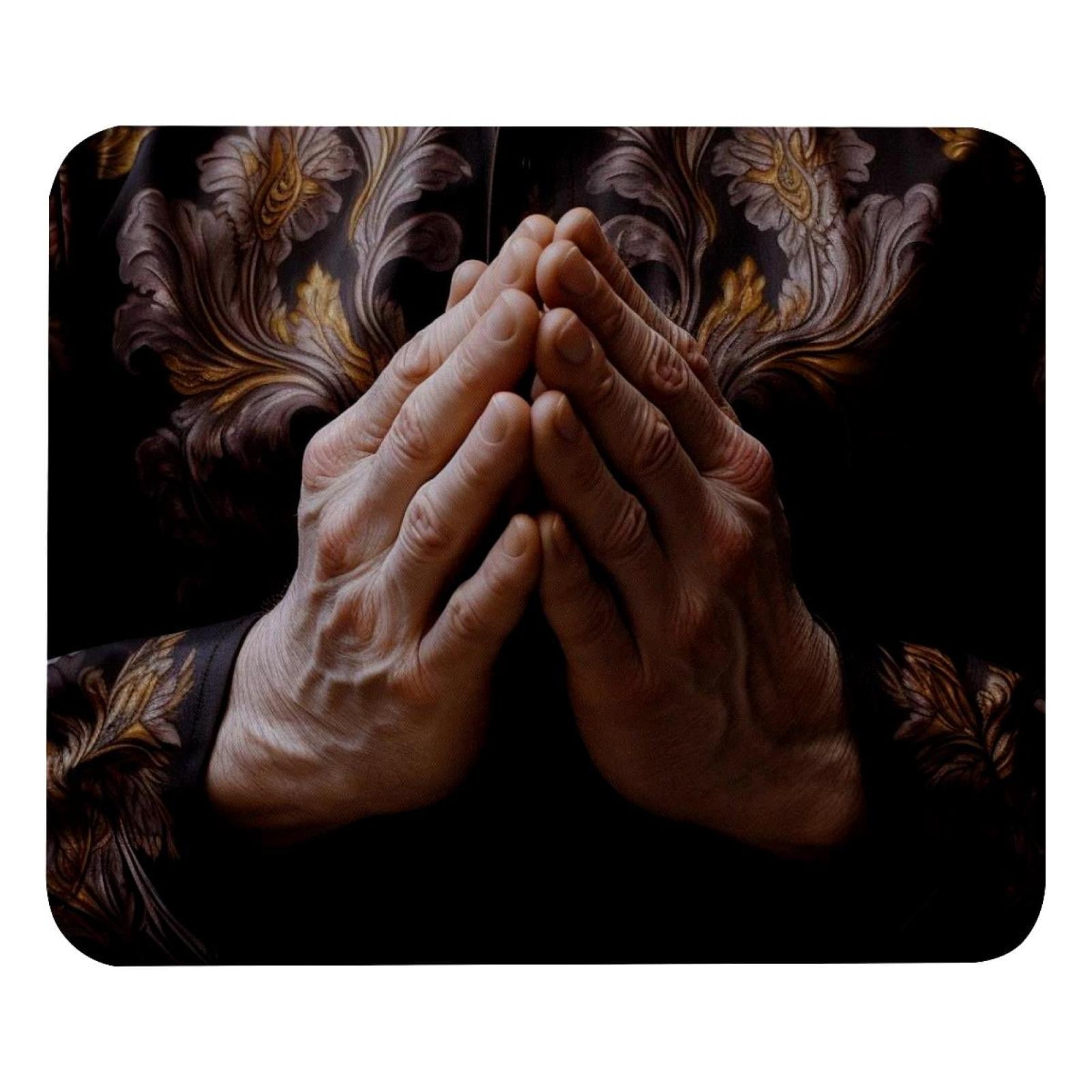 Praying hands Mouse Pad, Personality Design Rubber Base for Office ...