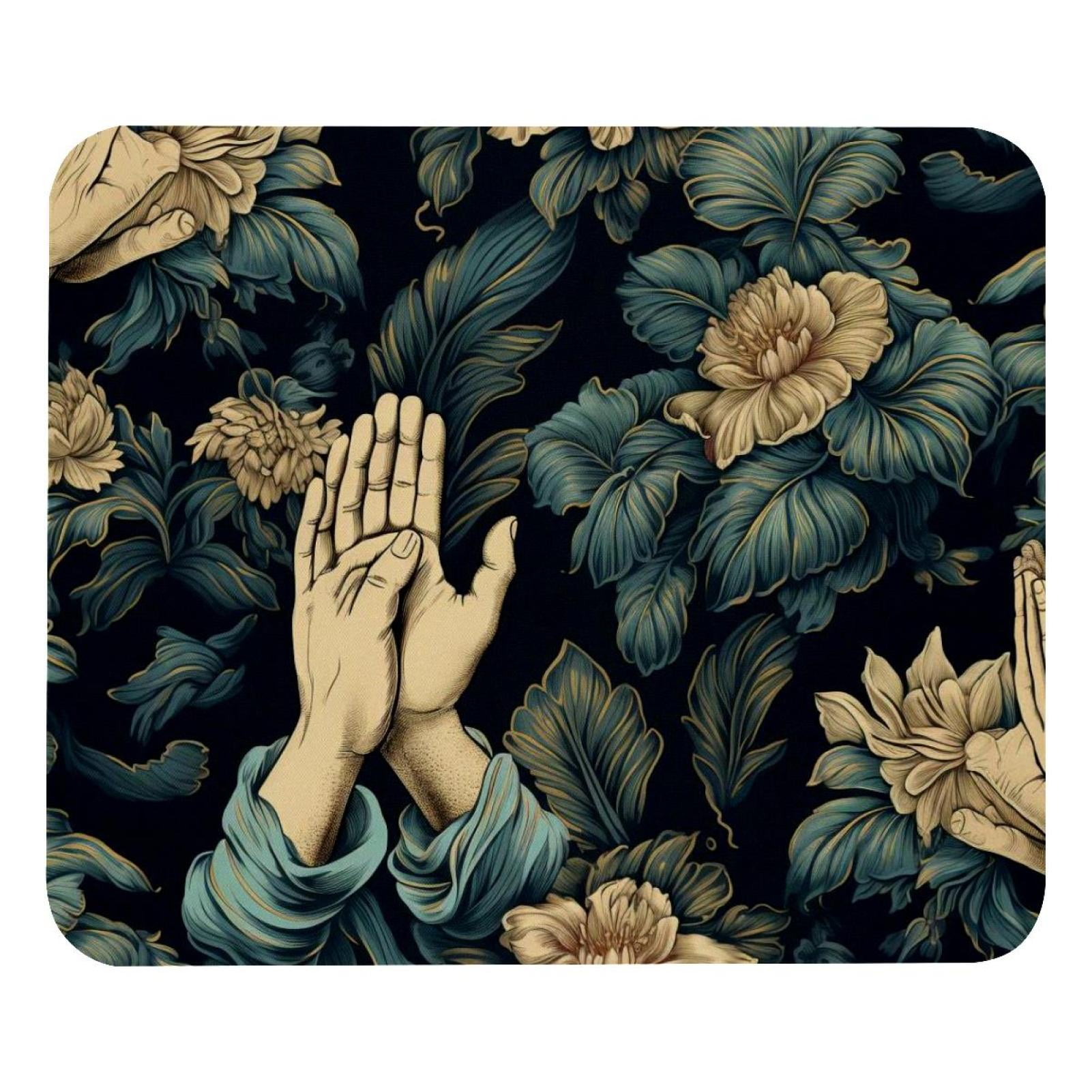 Praying hands Mouse Pad, Personality Design Rubber Base for Office ...