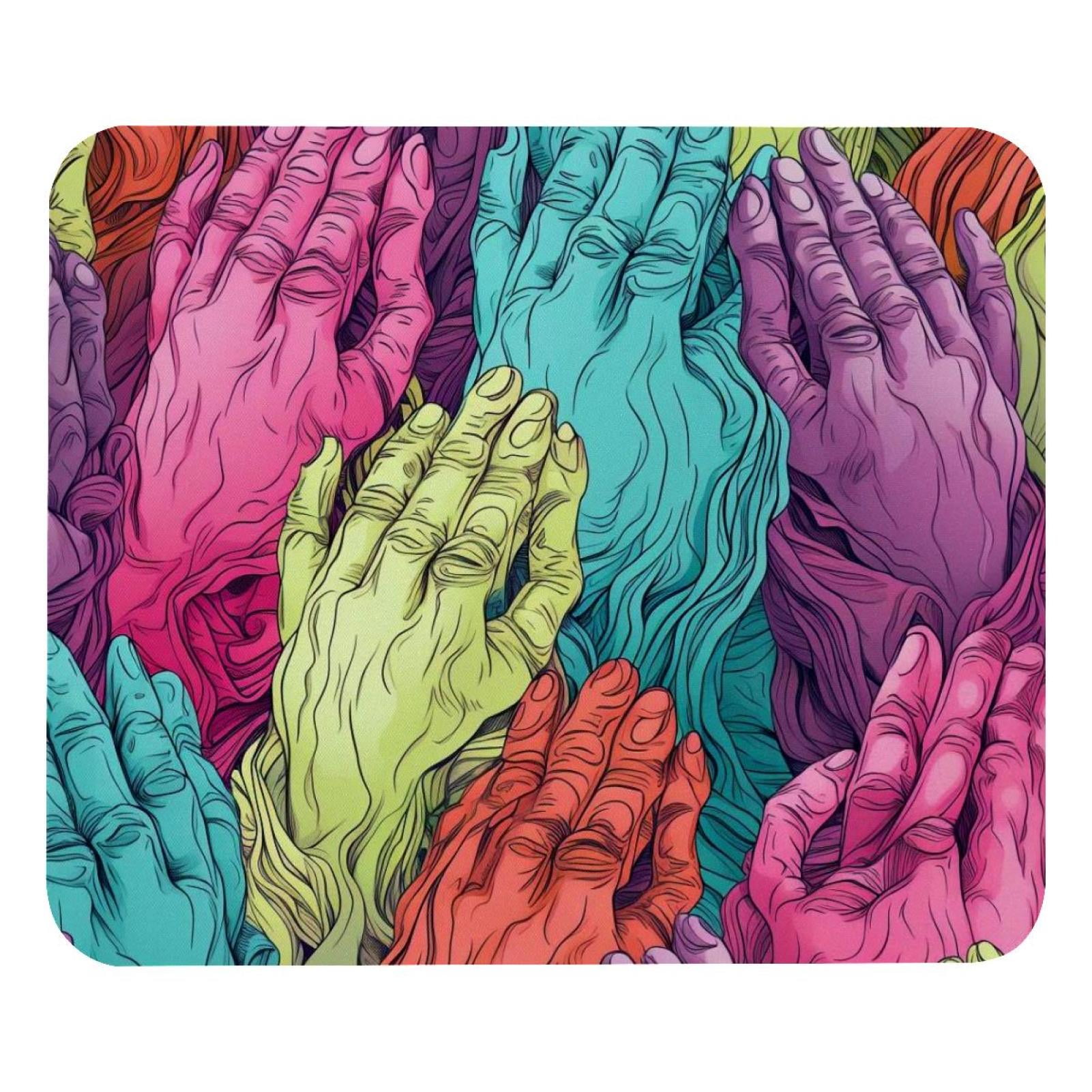 Praying hands Mouse Pad, Rubber Base Computer Mouse Pads for Wireless ...