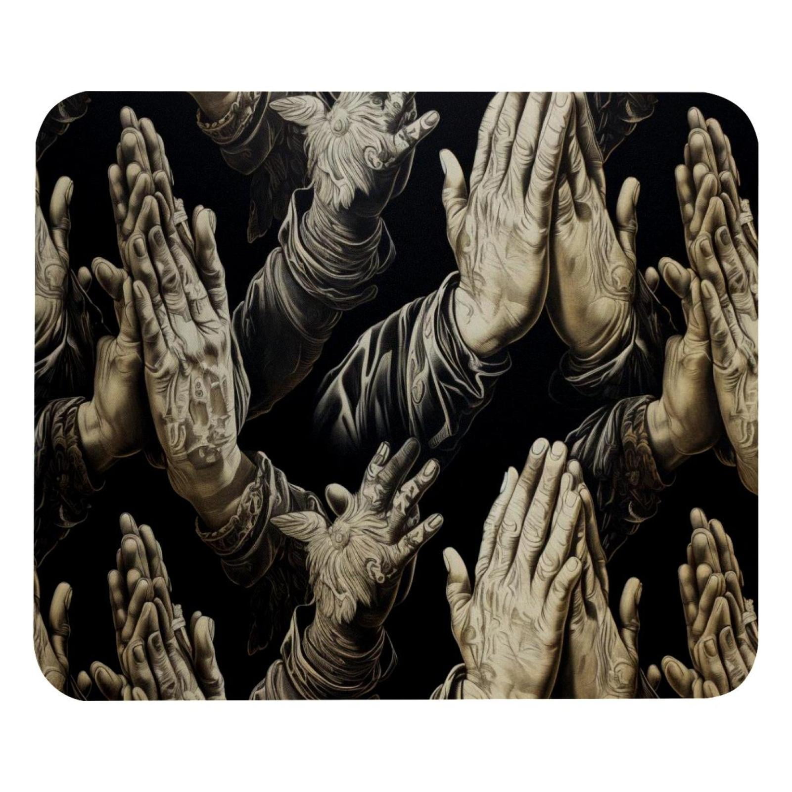 Praying hands Mouse Pad , Soft Cute Computer Mouse Mat with Rubber Base ...
