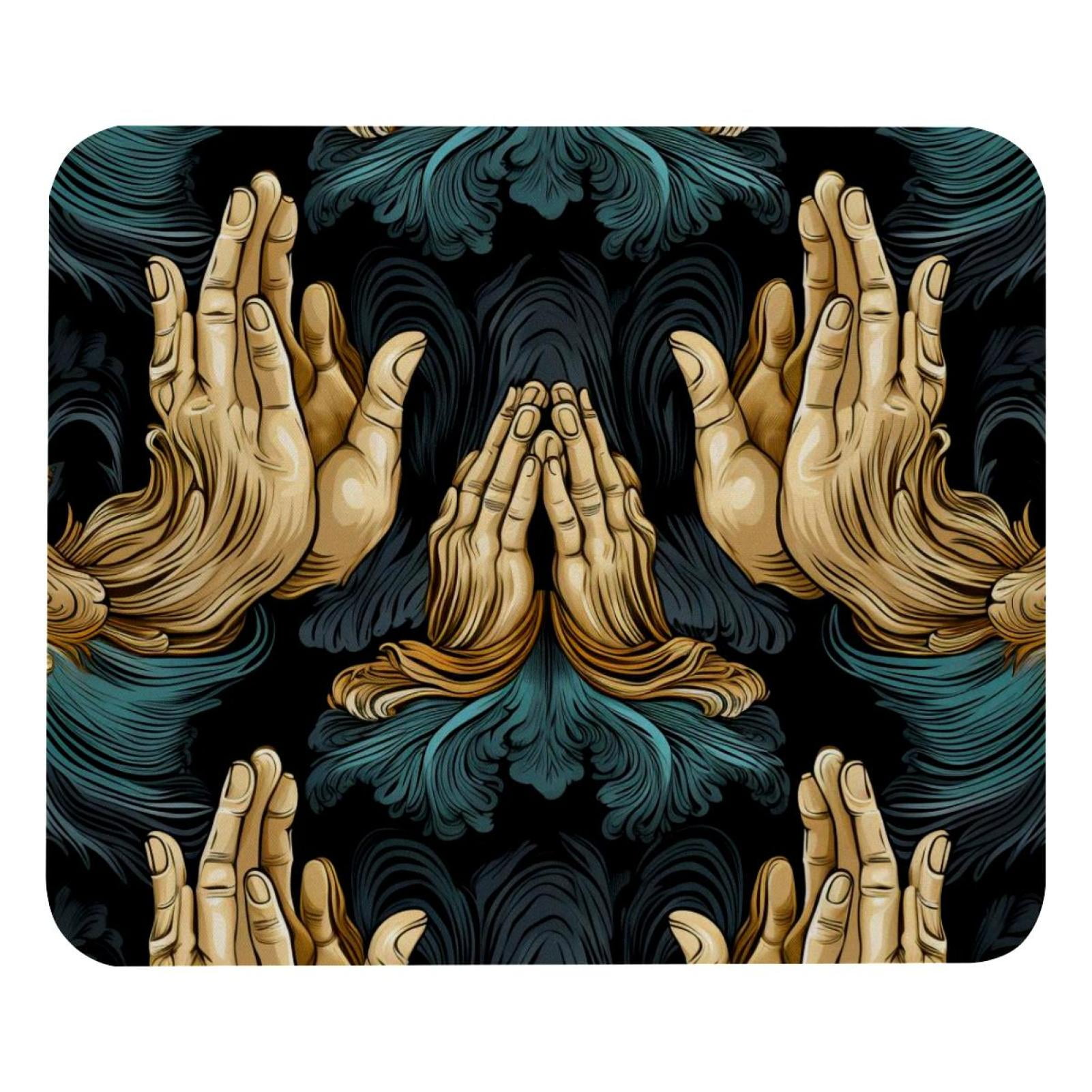 Praying hands Mouse Pad for Laptop Wireless Mouse Home Office Travel ...
