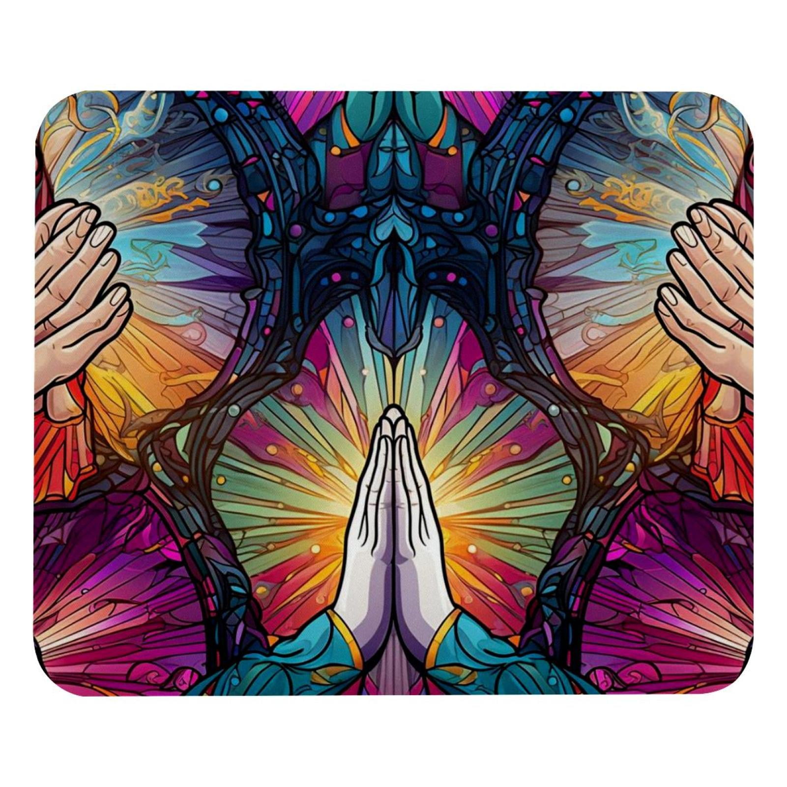 Praying hands Mouse Pad for Wireless Mouse Home Office Desk Laptop with ...