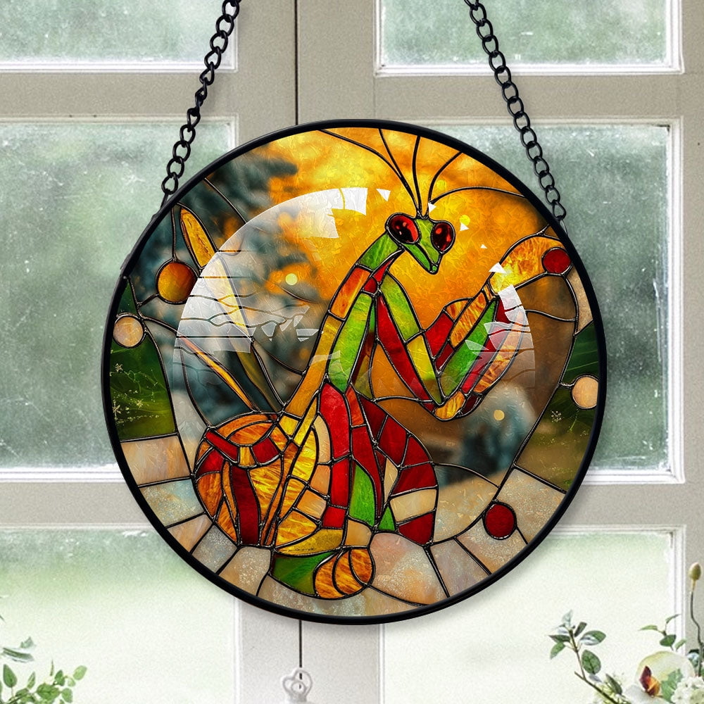 Praying mantis Ornament Christmas 2025, Praying mantis Stained Glass ...