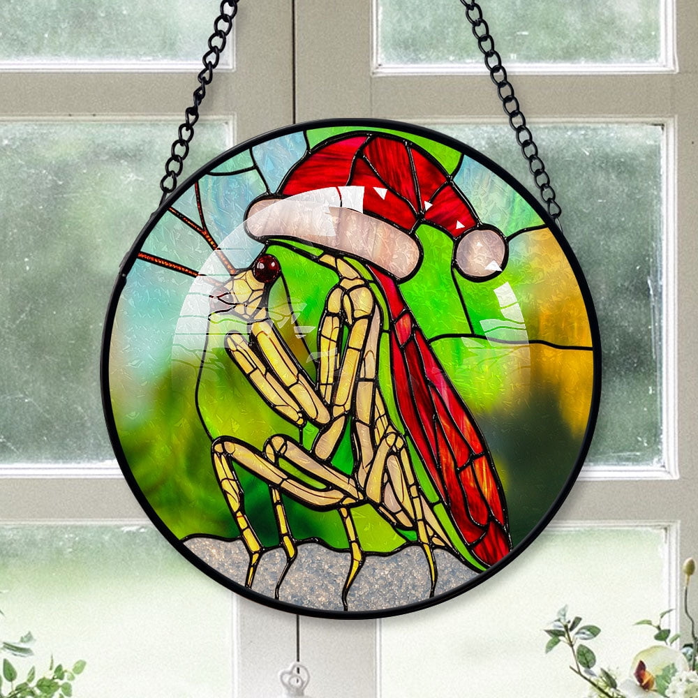 Praying mantis Ornament Christmas 2025, Praying mantis Stained Glass ...
