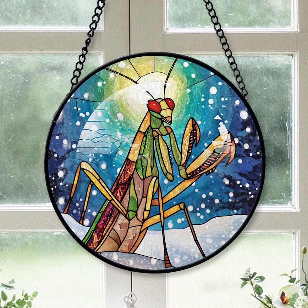 Praying mantis Ornament Christmas 2025, Praying mantis Stained Glass ...