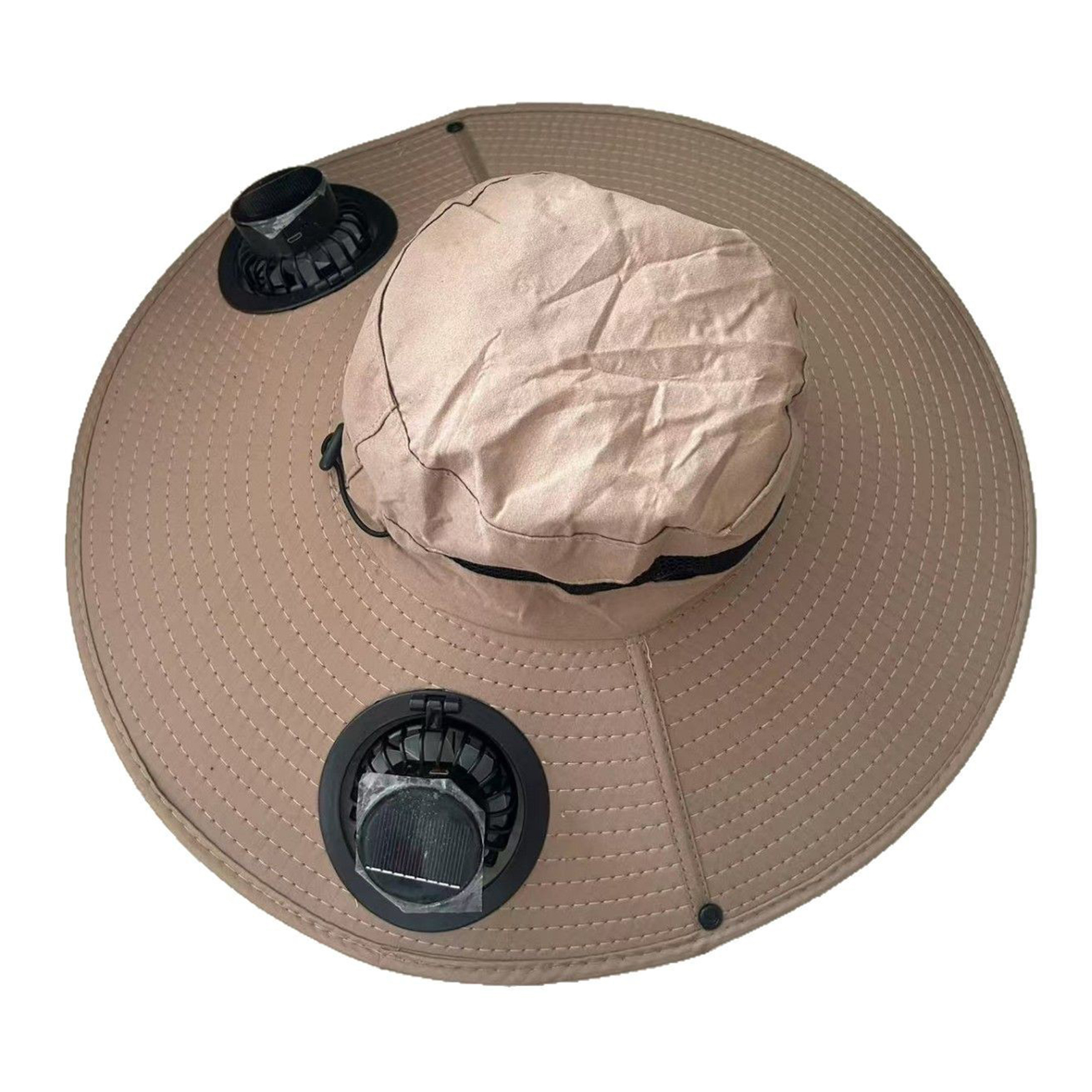Praytet 2025 New Ultralight Solar Fan Sun Hat, Wide Brim Solar Fan Hat ...