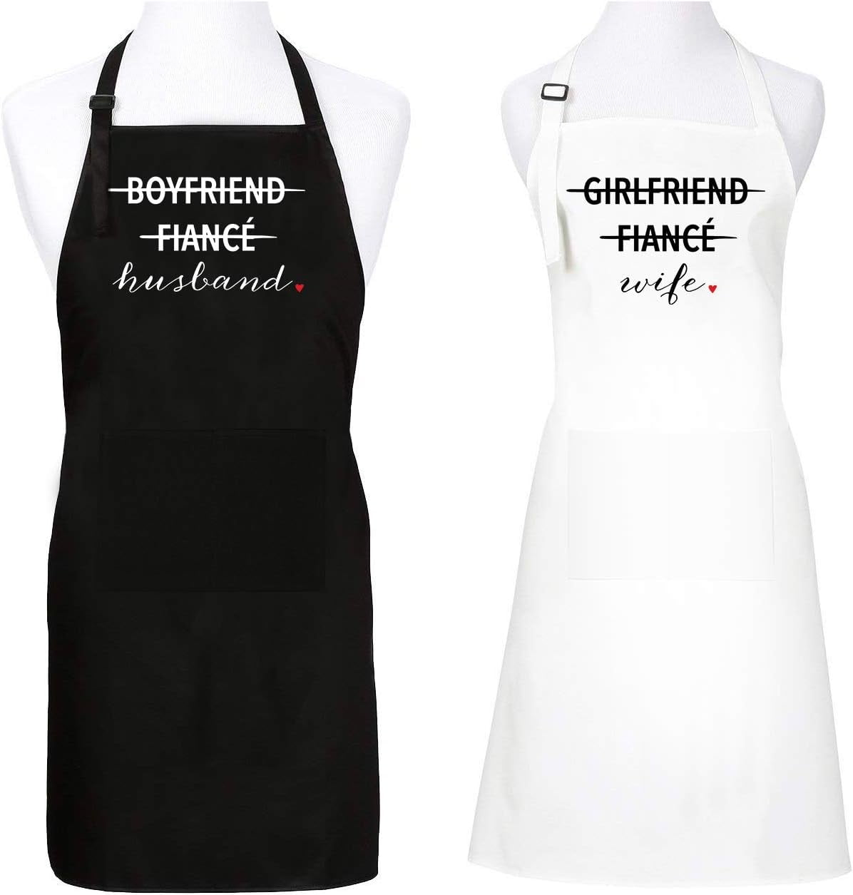 Prazoli His & Hers Cooking Aprons Set, Perfect for Couples, Engagement ...