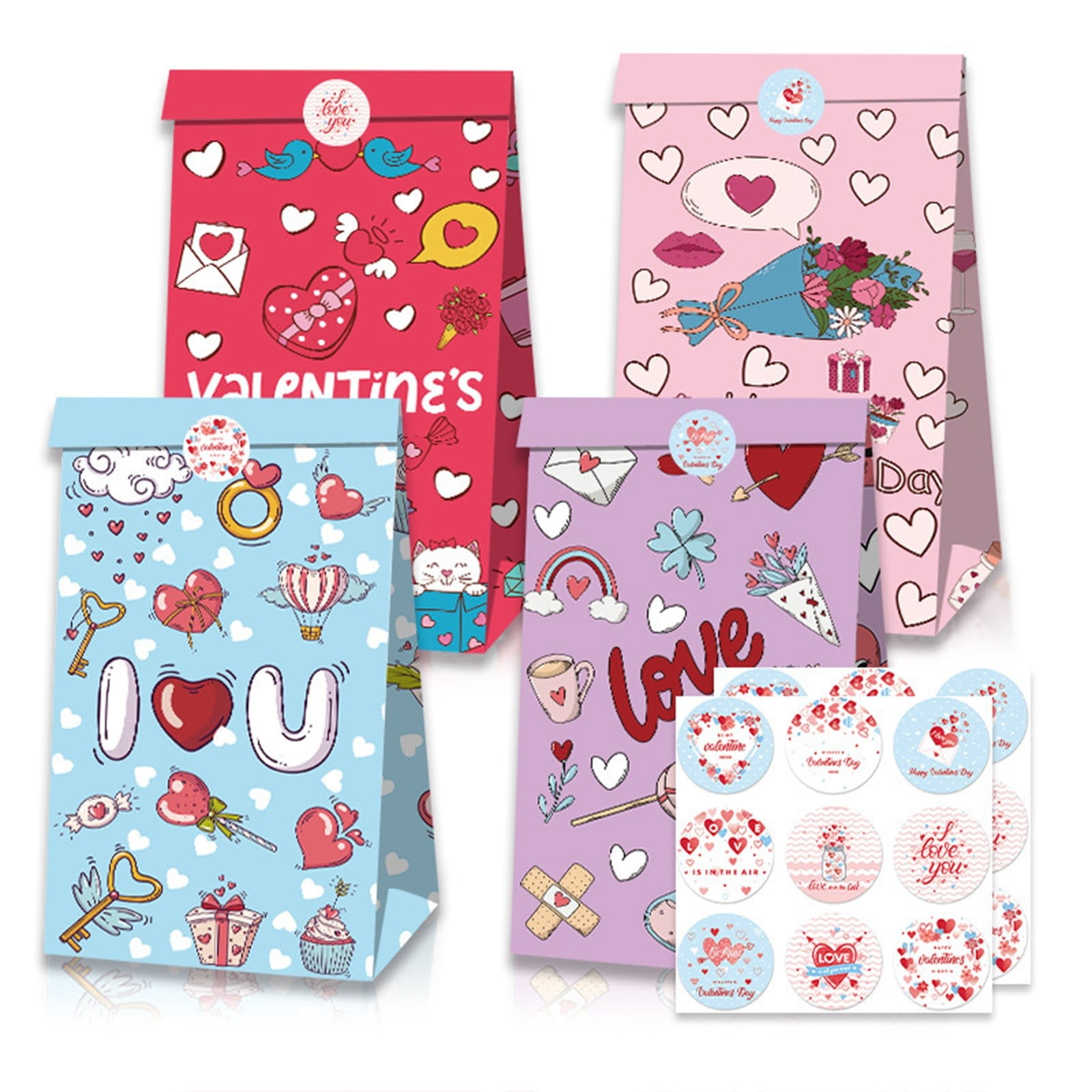 Prdecexlu Valentines Day Bags - Valentines Goodie Bags, Valentines ...