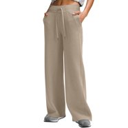 3 Pack: Women's Relaxed Fit Fleece Open Bottom Sweatpants Pockets ...