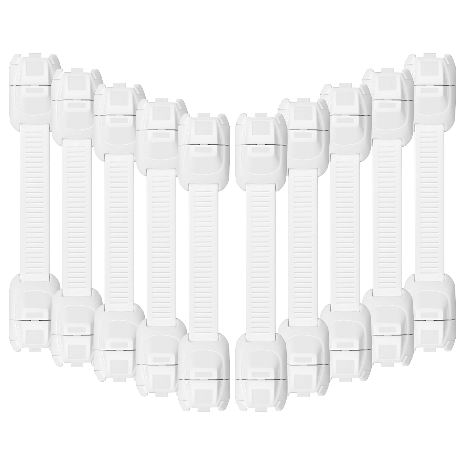 Prdigy 10 Pcs Baby Safety Locks for Cabinets, Adjustable Cabinet Locks ...