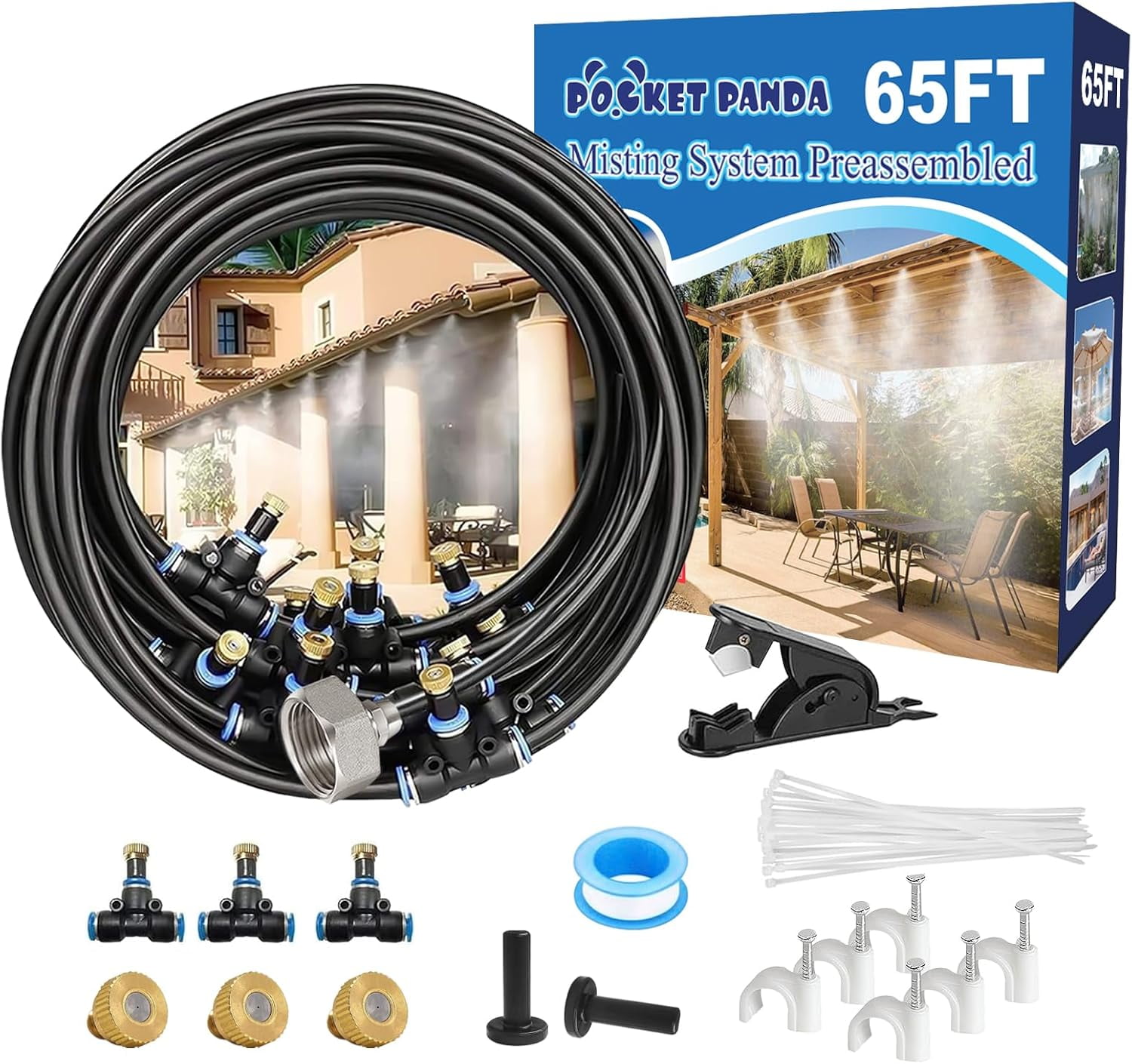 Pre-Assembled Misters for Outside Patio,Outdoor Water Misting Cooling ...