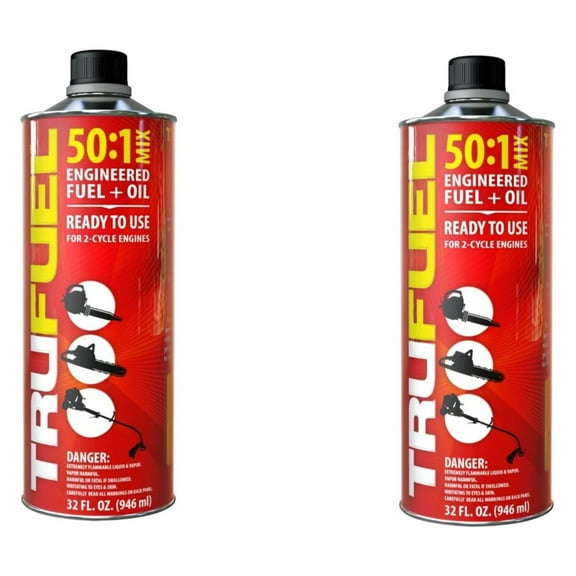 TruFuel Pre-Mixed 50:1 Fuel and Oil, Synthetic, 32 oz, 2-Cycle Engines ...