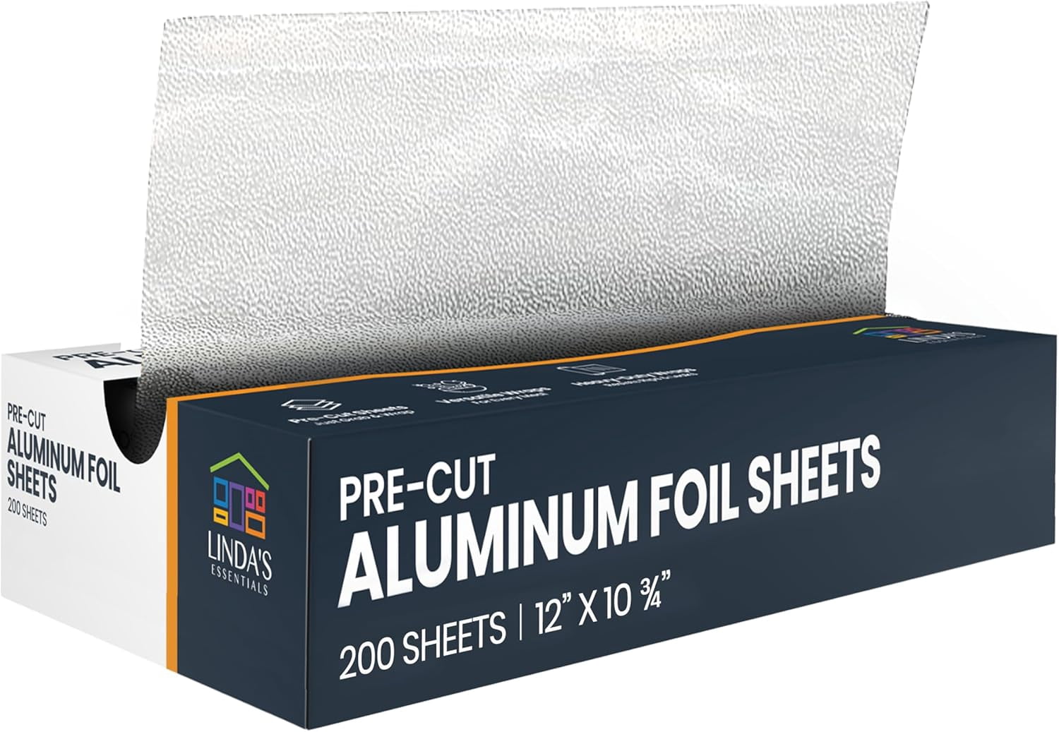 Pre-Cut Aluminum Foil Sheets 200 Count - Foil Sheets For Food, 12” x 10 ...