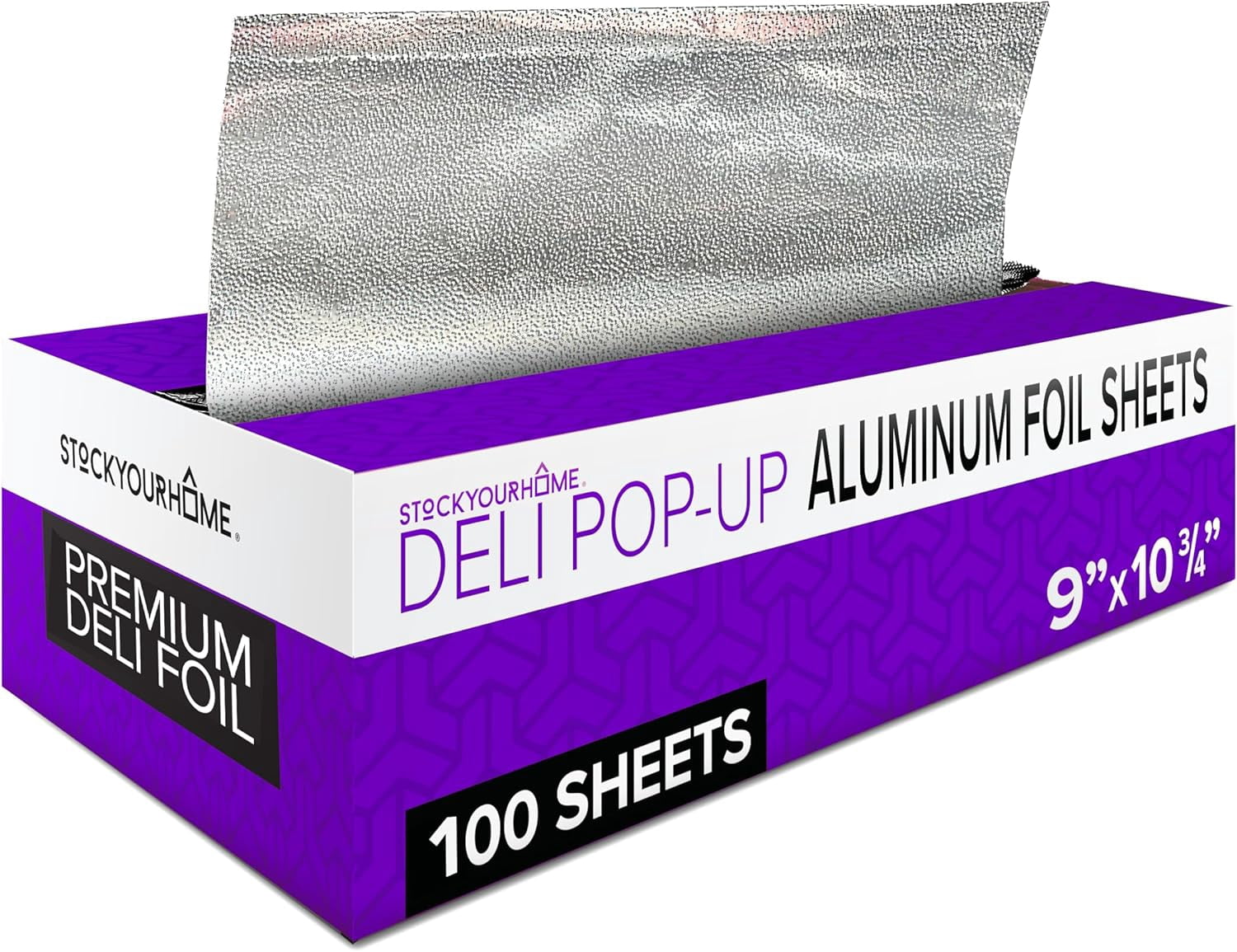 Pre-Cut Deli Aluminum Foil Sheets,100 Count - Heavy Duty 9x10' Pop Up ...