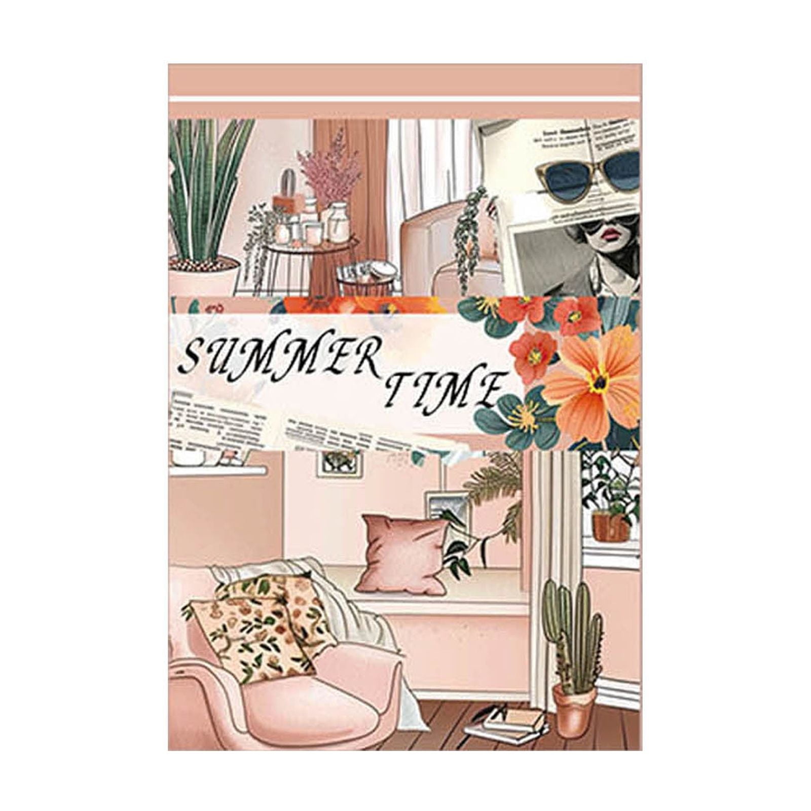 Pre-Cut Journaling Sticker Book 20 Sheets Fashion Women Coffee ...