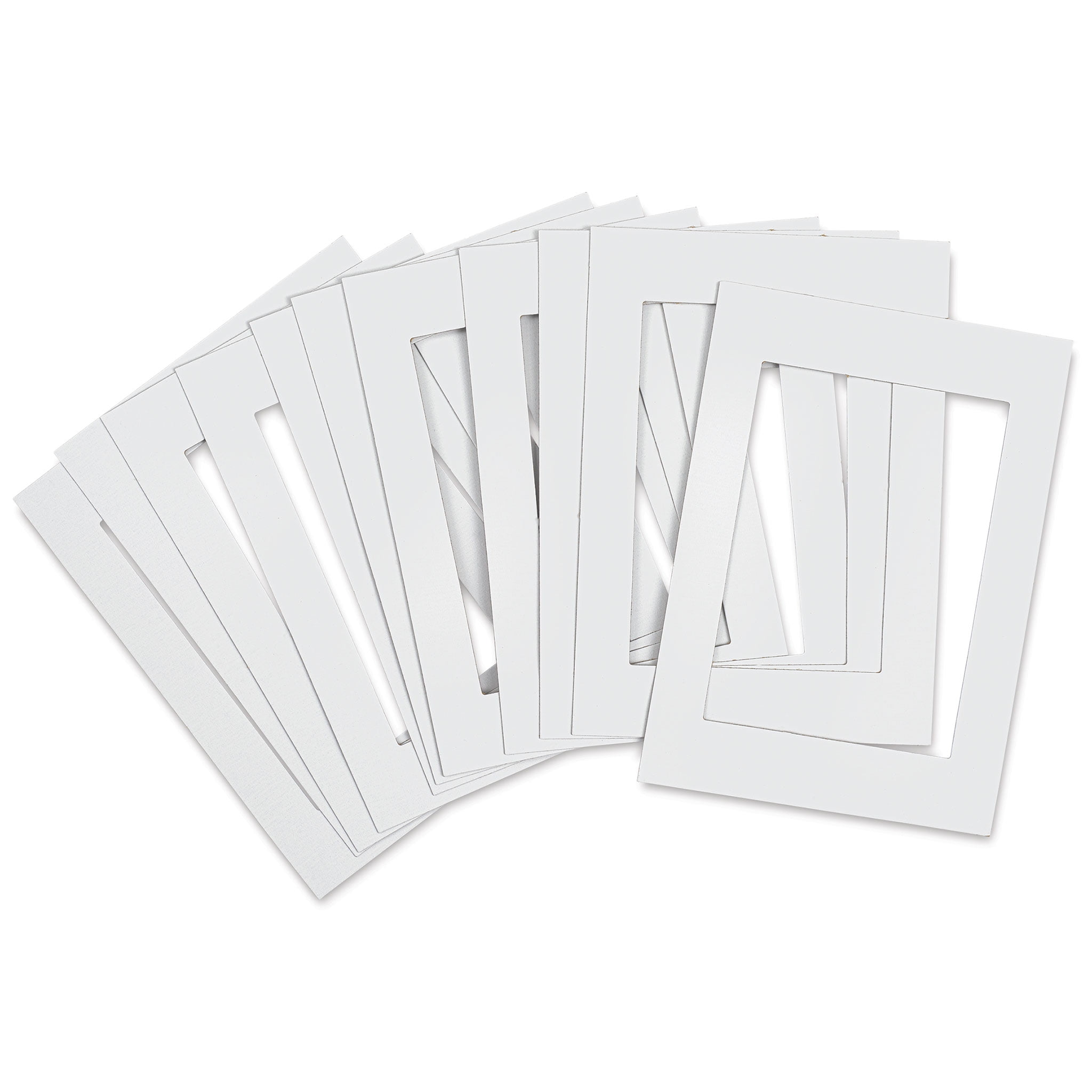 Pre-Cut Mat Frames - White, 5" x 7" (3" x 5" Artwork Size), Pkg of 12 ...