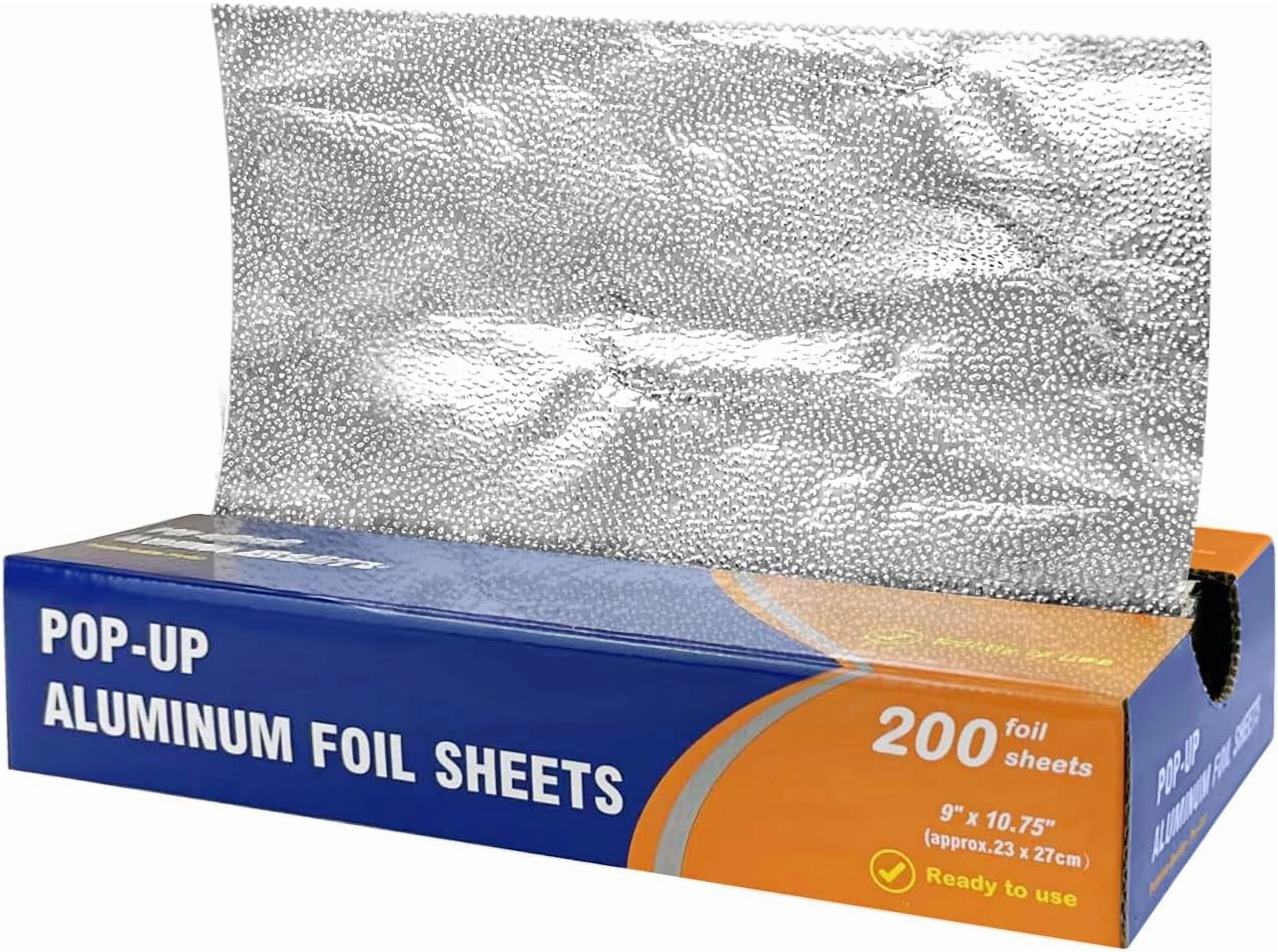 Pre-Cut Pop-Up Deli Aluminum Foil Sheets, 9x10.75 Inches, 200 Sheets ...