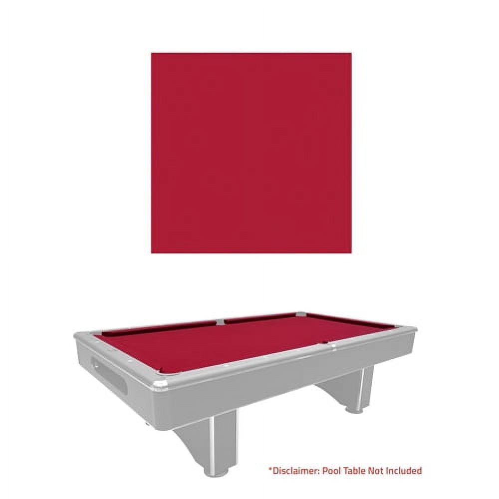 Pre-Cut Red Pool Table Felt Cloth for 8-Foot Billiard Tables by Harvil ...