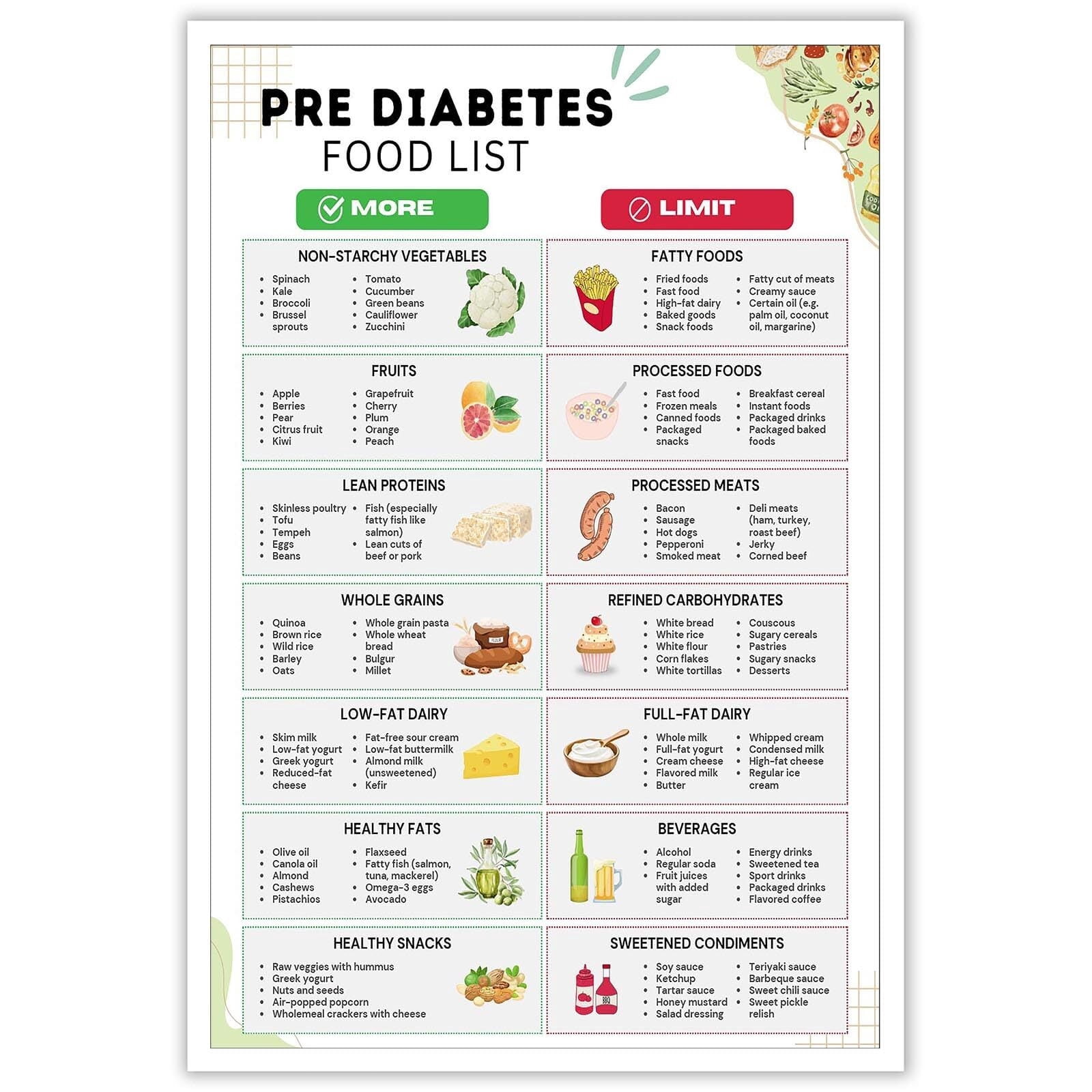 Pre Diabetic Food List Diabetes Low Sugar Meal Plan Grocery Type 2 Diet ...