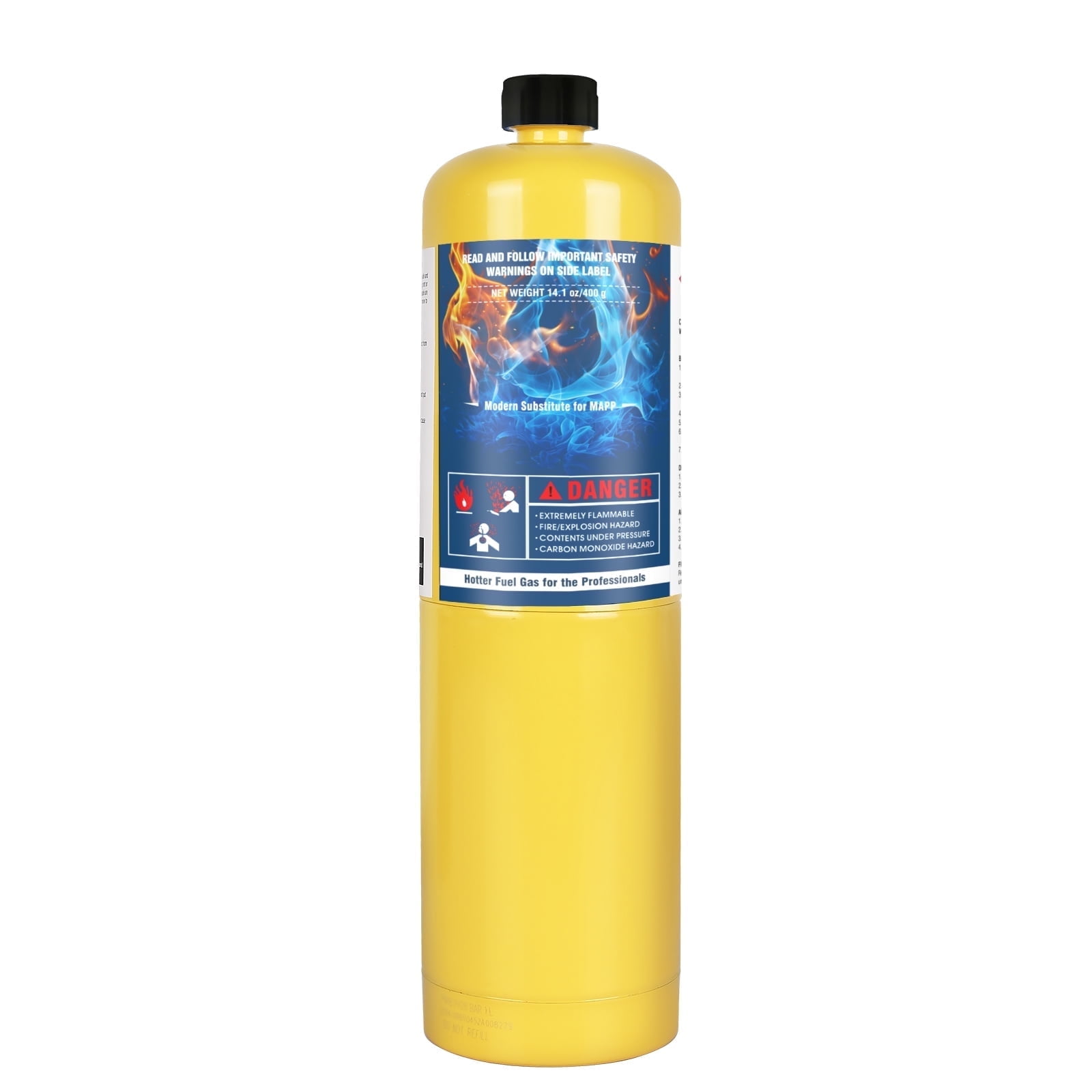 Propane Fuel Tank for Welding Torches, 14.1 oz Steel Propane Gas ...